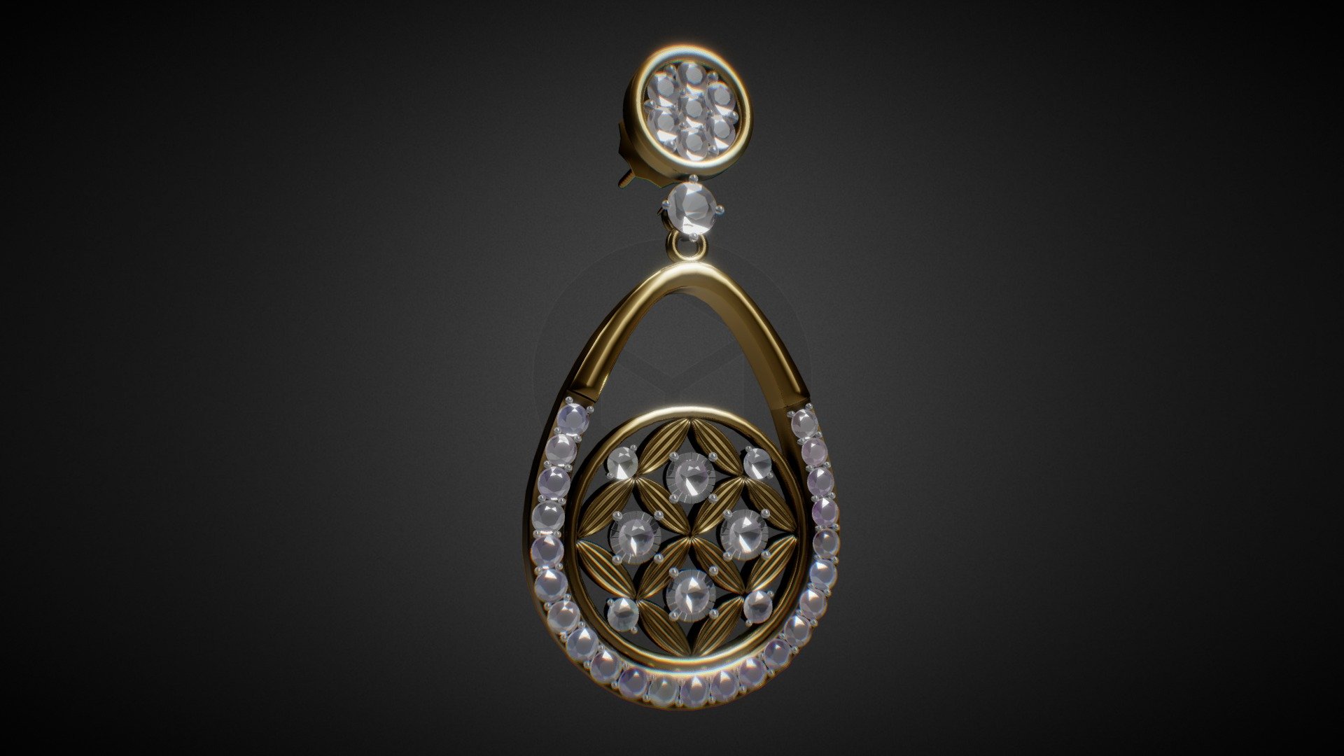Earring - 3D model by Dariyal3D [ce452de] - Sketchfab