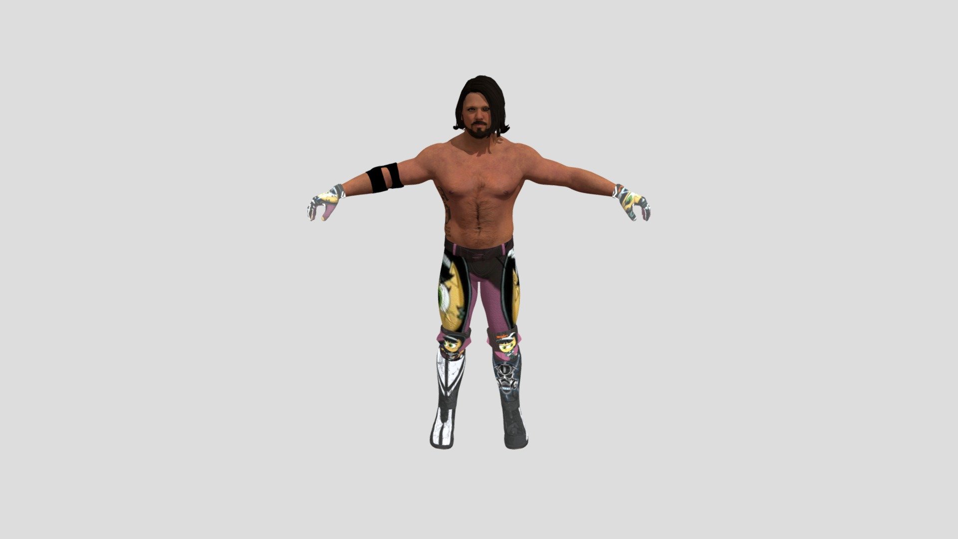 wwe 2k 14 Aj Styles kitty katswell oc - Download Free 3D model by ...