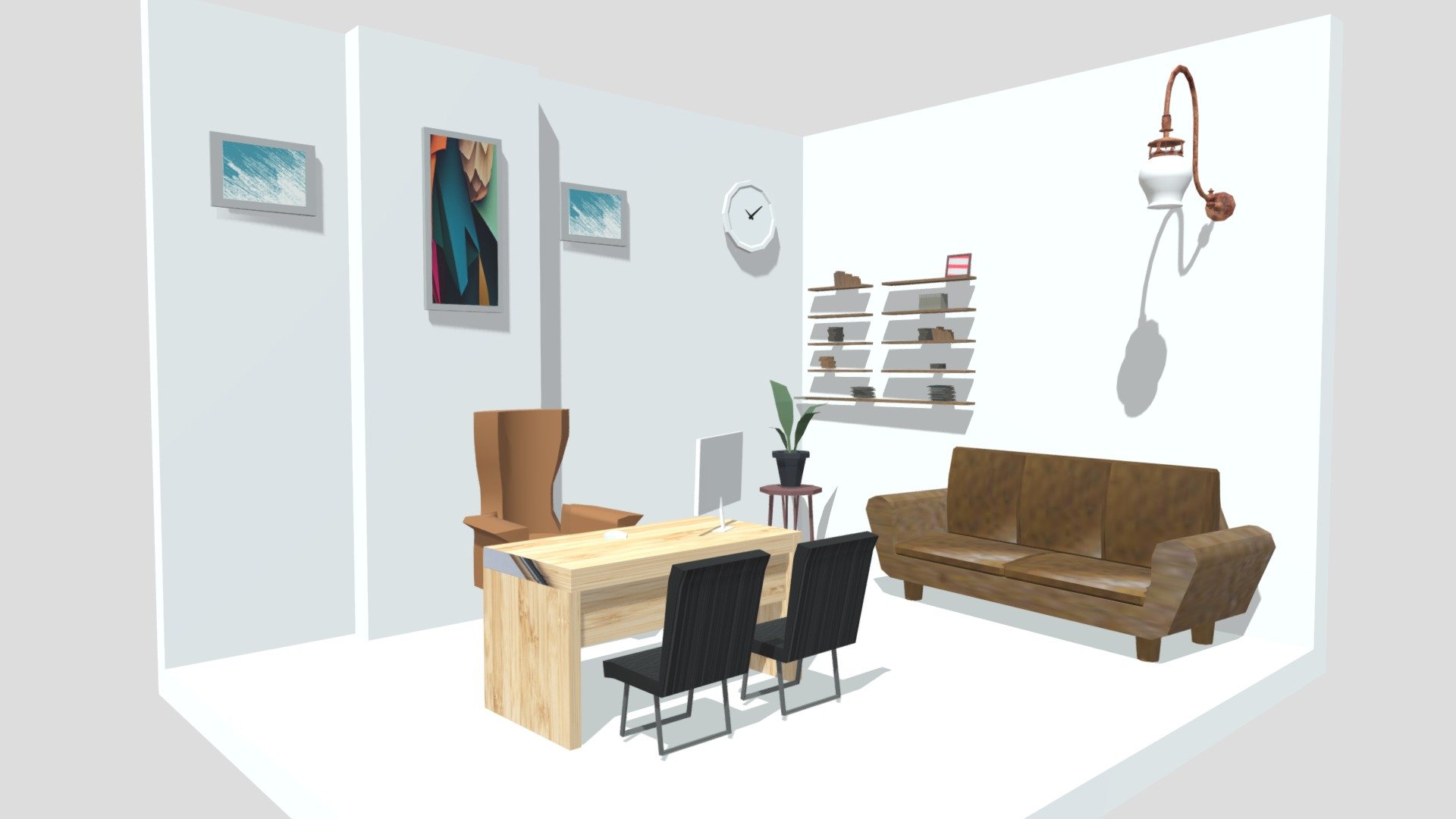 Office_workplace - 3D model by Nuwani_Hansinee (@nuwani) [ce4bacb] - Sketchfab