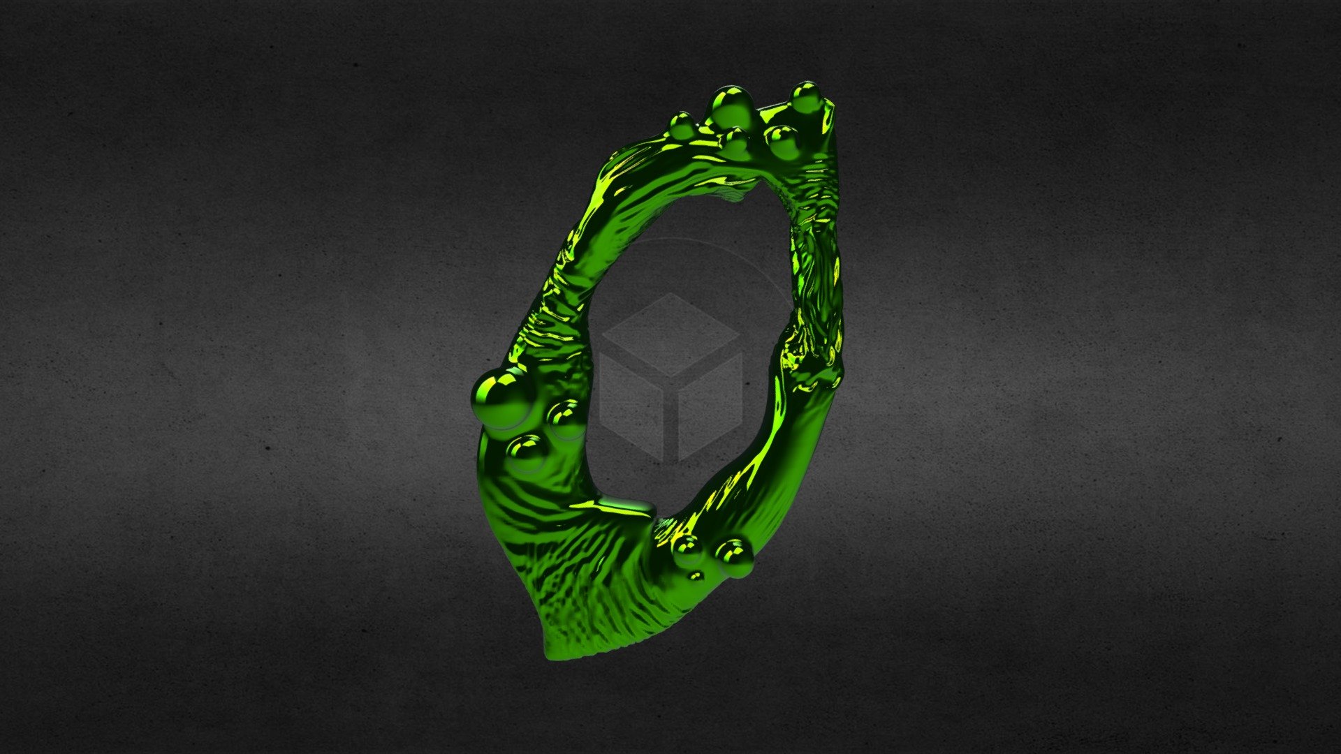 O letter - spooky typography - Download Free 3D model by creiaskeera ...