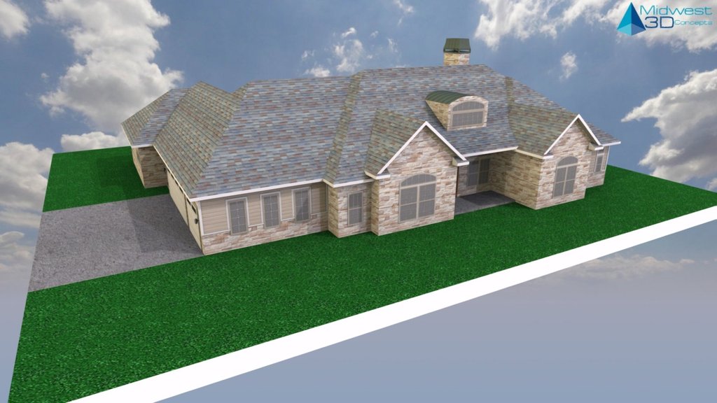 Suburban Home - 3D model by blumreiter (@midwest3dconcepts) [ce4e461 ...