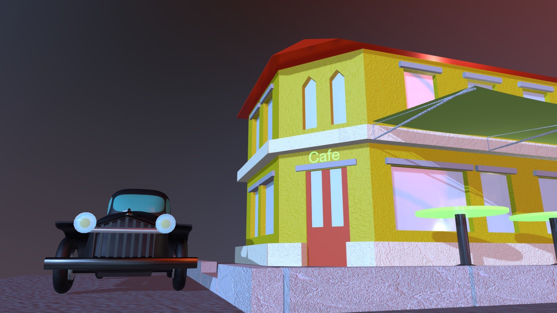 Corner Cafe - Download Free 3D model by AVZ (@micropalaeontology ...