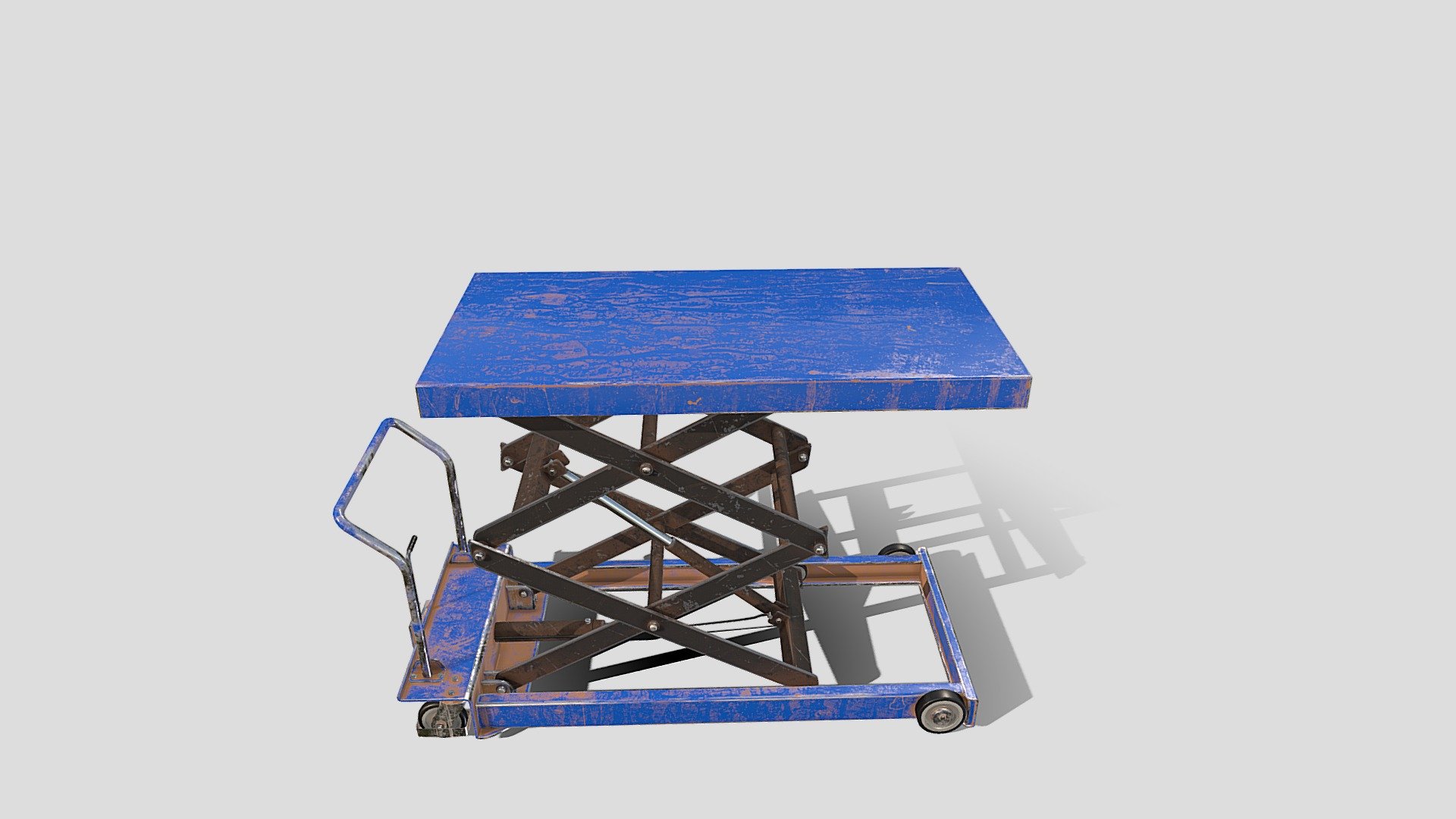 Animated Scissor Lift Table Blue - Buy Royalty Free 3D model by ...