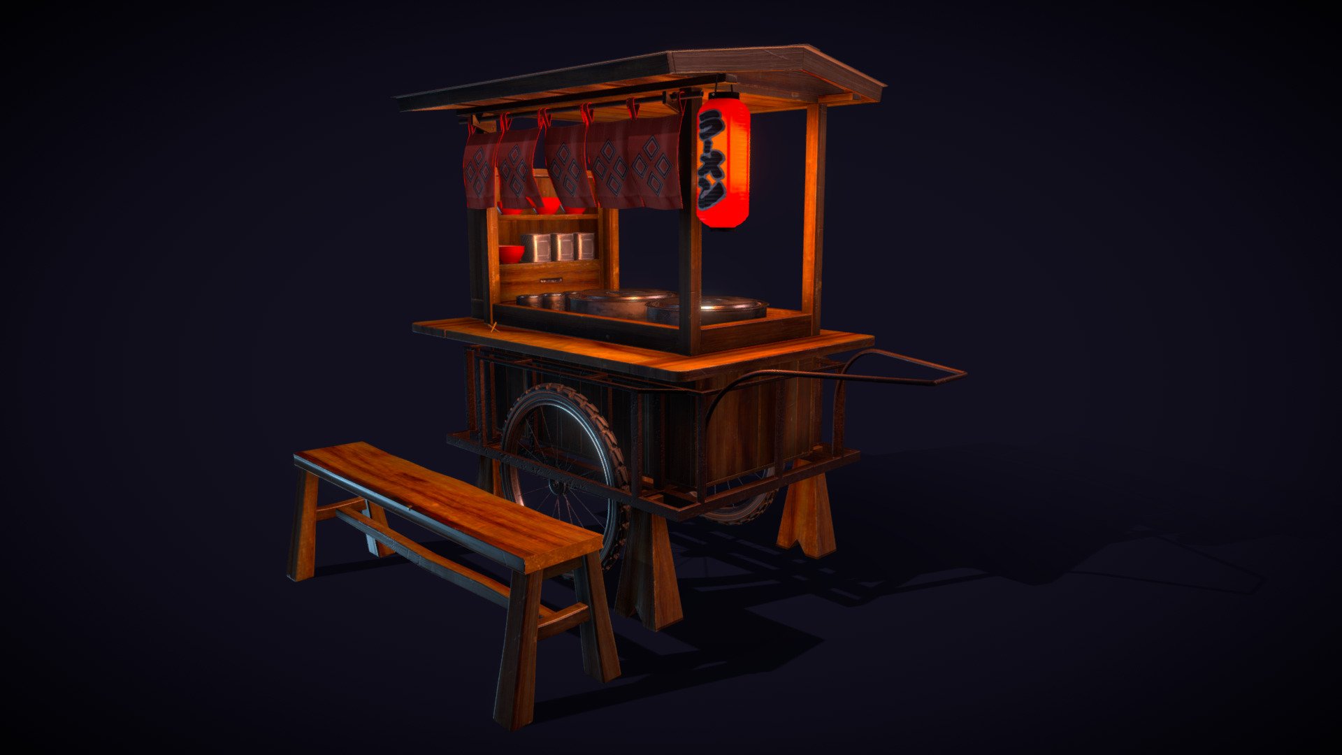 Yatai Ramen Cart - 3D model by cbstafford [ce52795] - Sketchfab