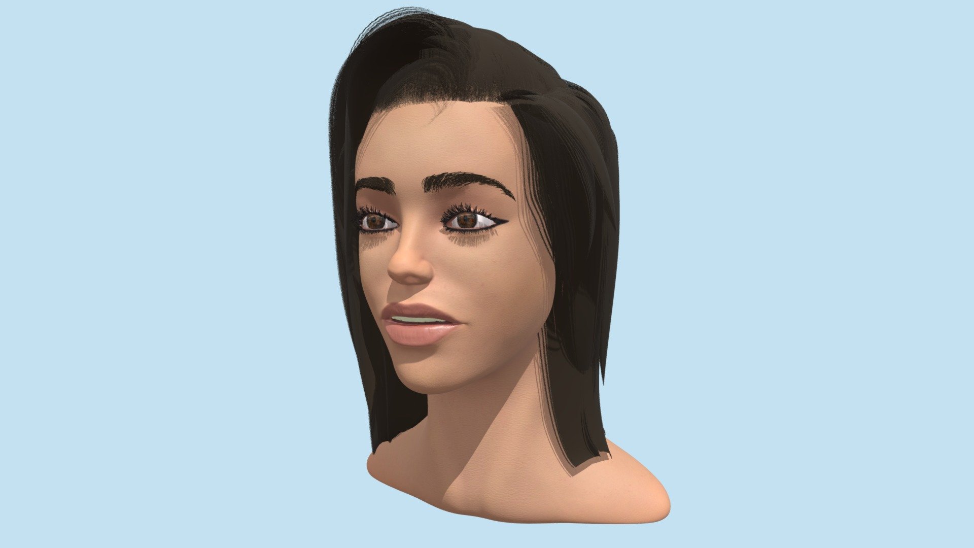 Girl Head - 3D model by ycanyilmaz [ce56885] - Sketchfab