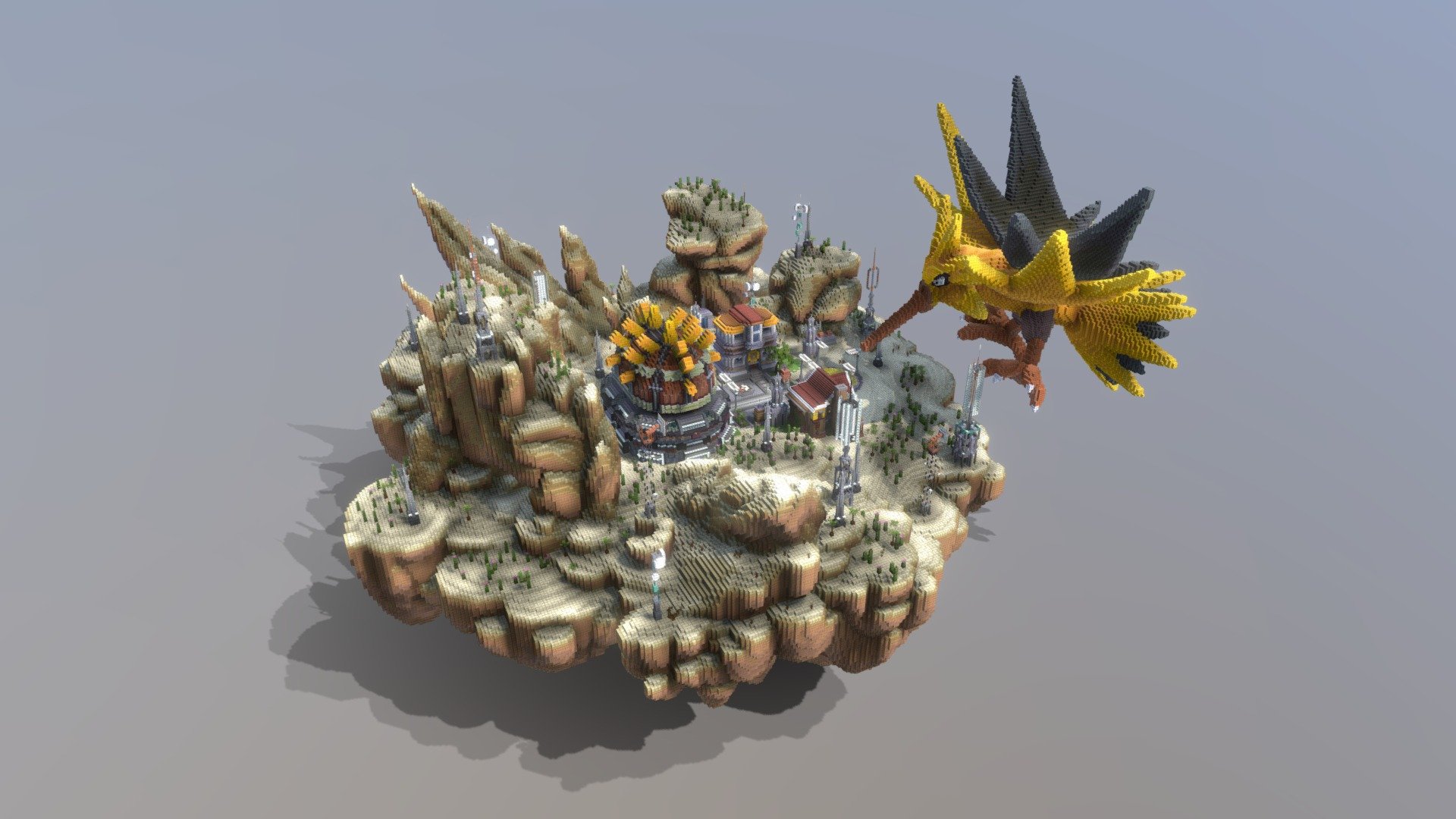 Electric Pixelmon Gym - 3D model by BreadBuilds [ce5a9b2] - Sketchfab