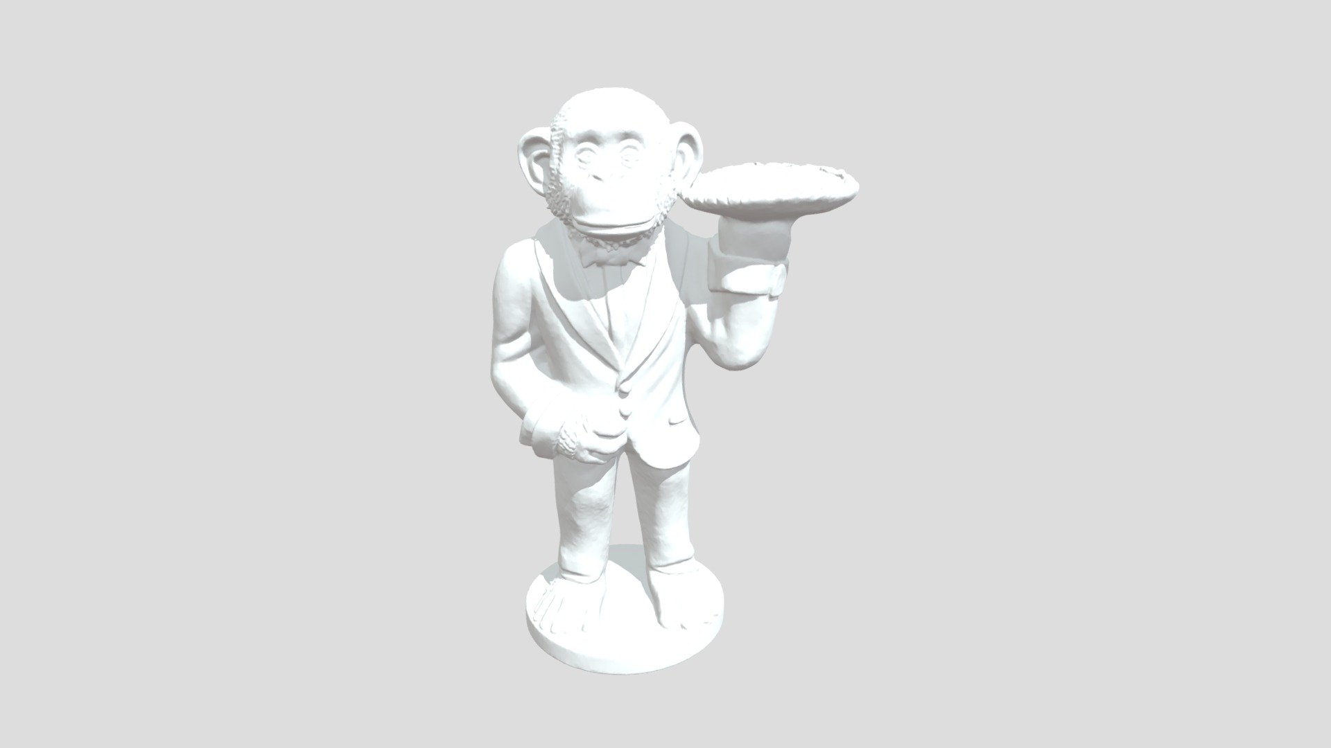 Monkey Butler Statue - 3D model by scoutpoltorak [ce6475b] - Sketchfab