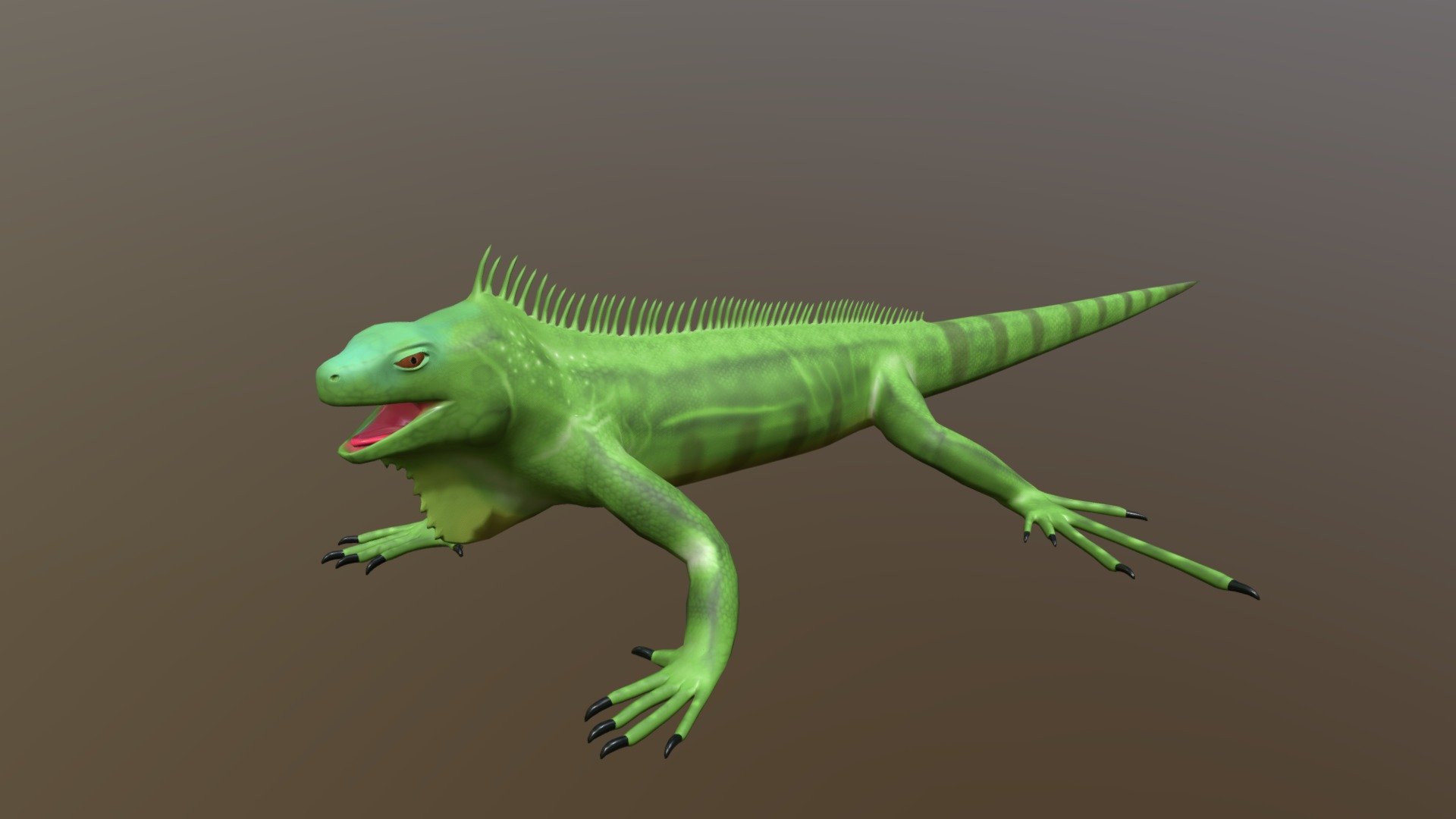 Green Iguana (Non-commersial) - 3D model by kenchoo [ce695ad] - Sketchfab