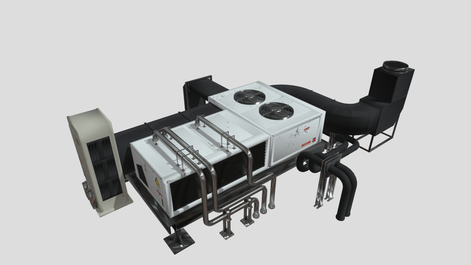 Rooftop Props Low-poly - Buy Royalty Free 3D model by 7midaart [ce69c31 ...