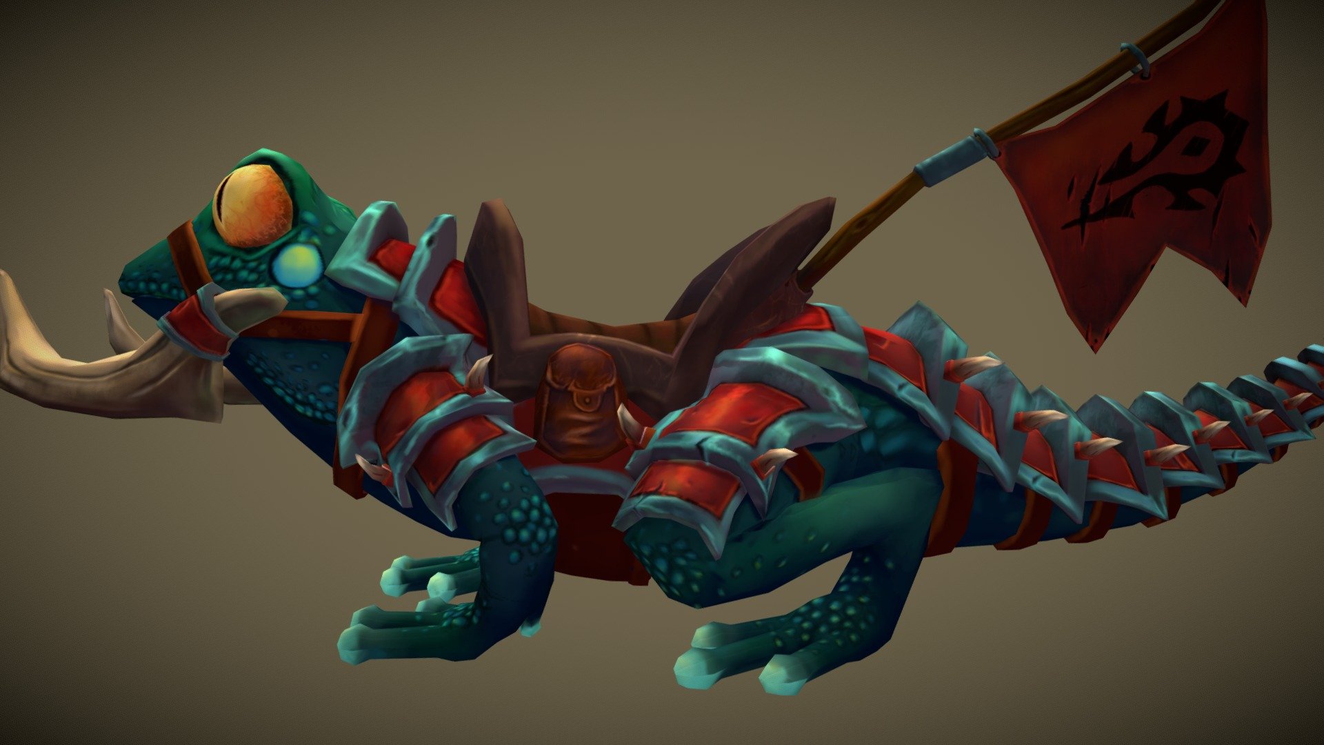 Fan art Frog-Lizard Hybrid Horde Mount - 3D model by Chi Nguyen (@Chi ...
