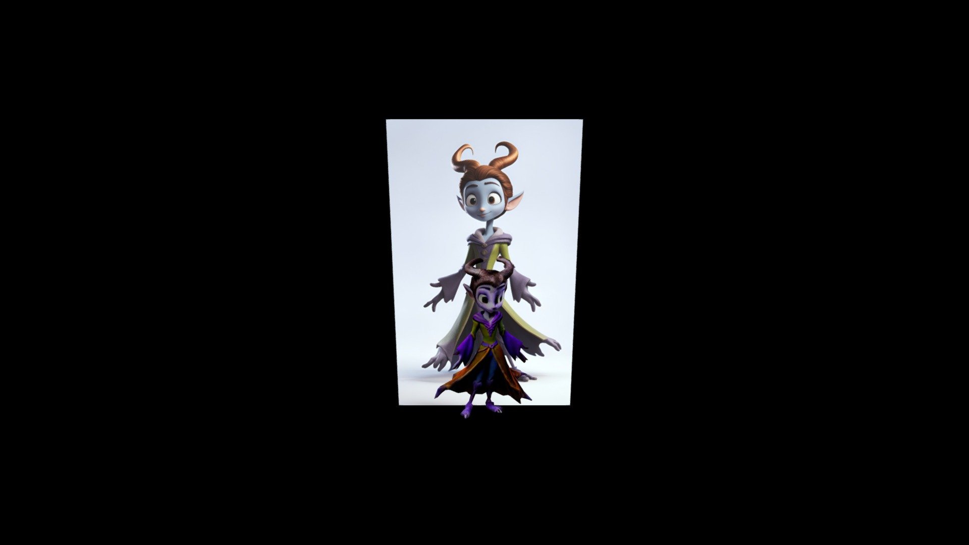a cartoon character with horns and a horned head - Download Free 3D ...
