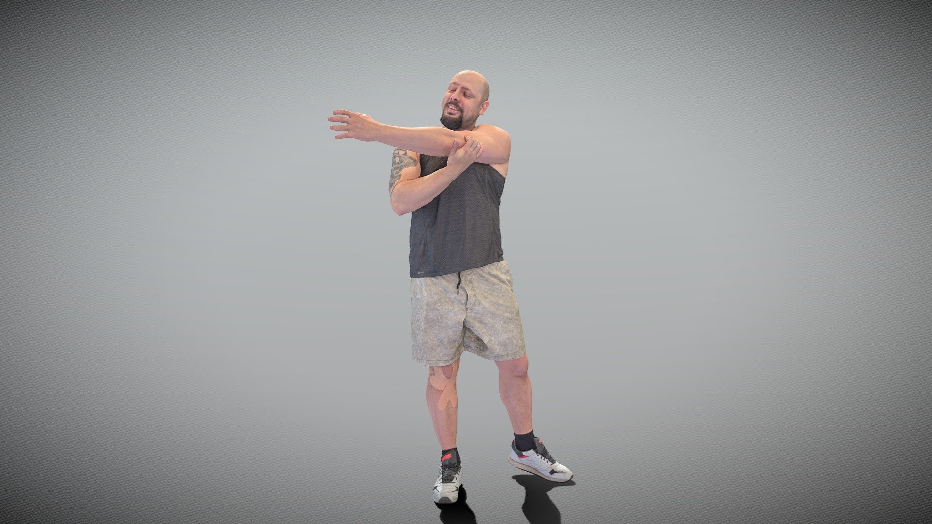 Bald man working out 433 - Buy Royalty Free 3D model by deep3dstudio ...