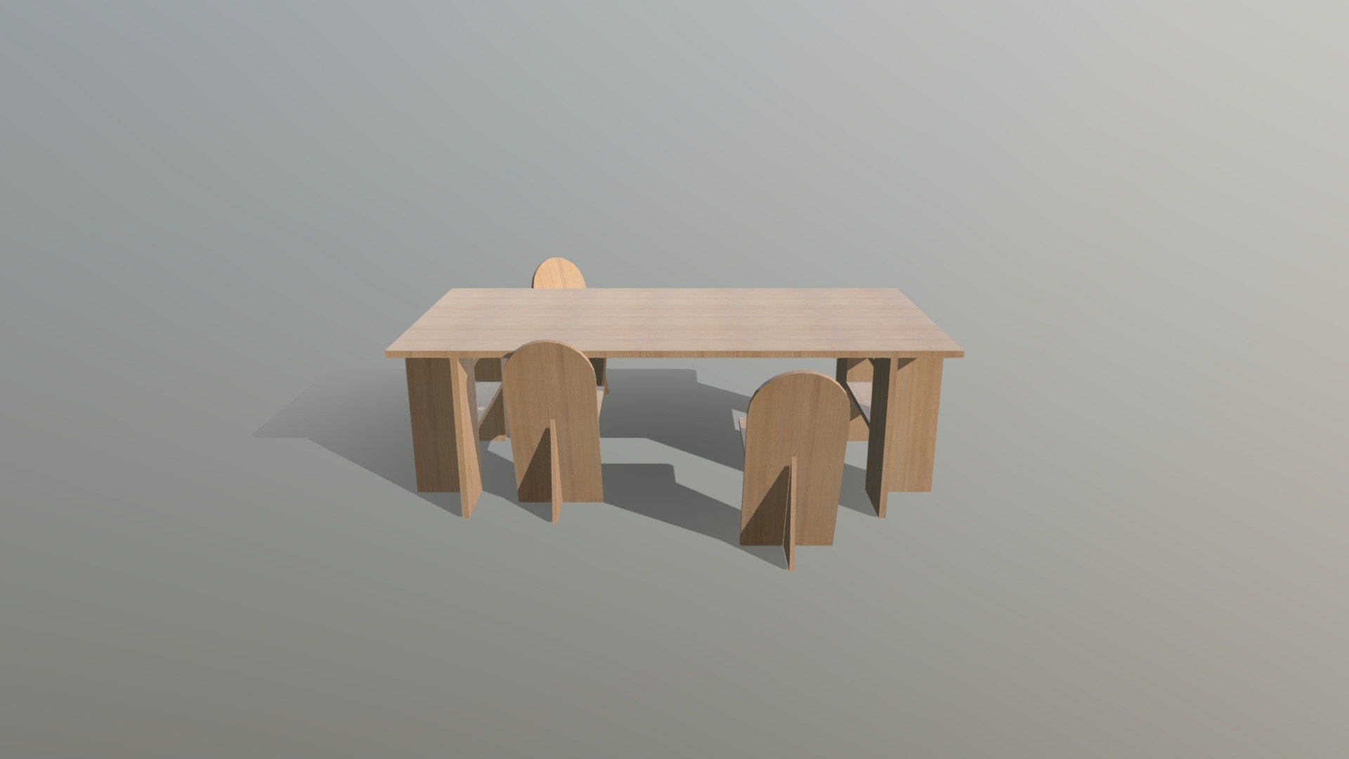 simple dining set - 3D model by Jdbobyn [ce6fc1c] - Sketchfab