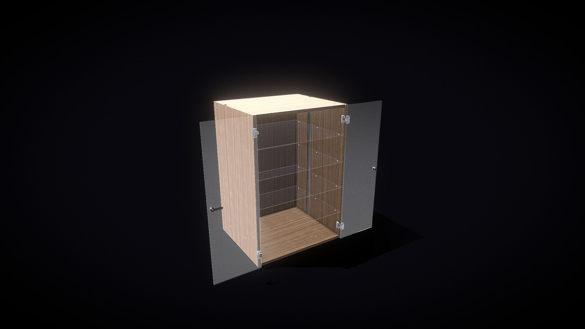 vitrinekast variant2 1hoog open - 3D model by jtn [ce703d0] - Sketchfab