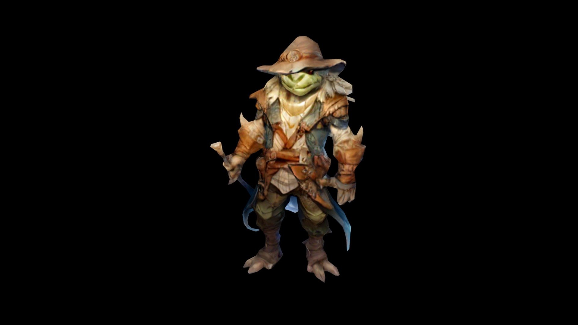 Frog Lord warrior with sword and shield, dressed - Download Free 3D ...
