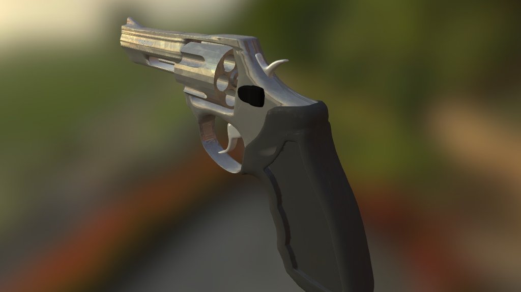 Gun-Pistol Revolver - 3D model by yogevmeckler [ce7b029] - Sketchfab