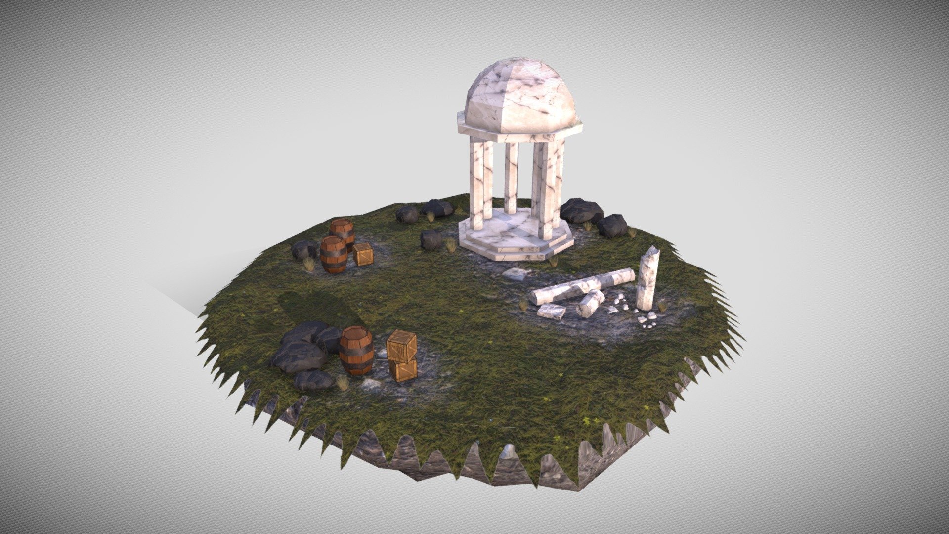 Greco-Roman Ancient Ruins Final Project Diorama - Download Free 3D ...