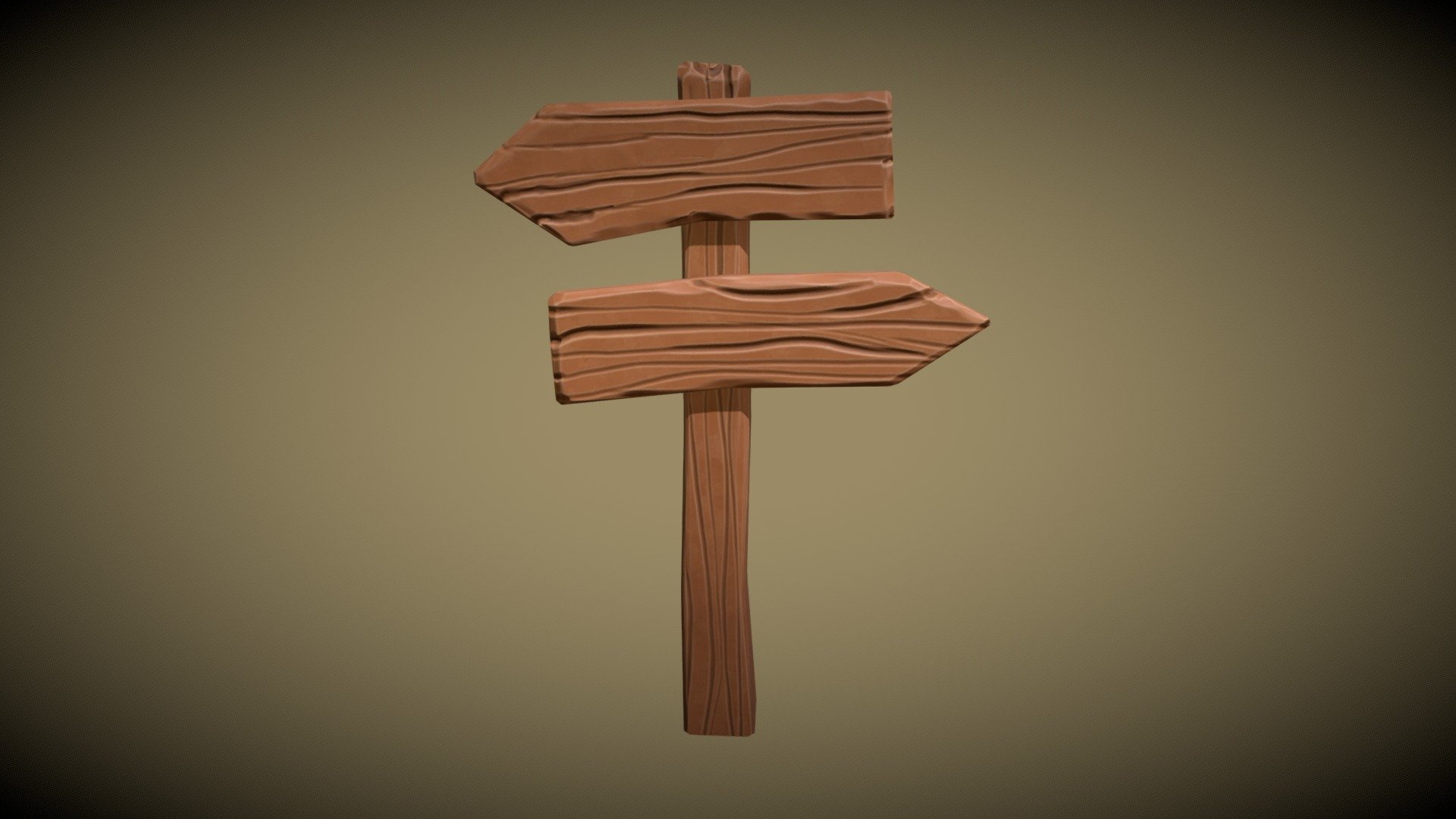 Gameready PBR Stylized Signpost - 3D model by mws3d [ce81c5a] - Sketchfab