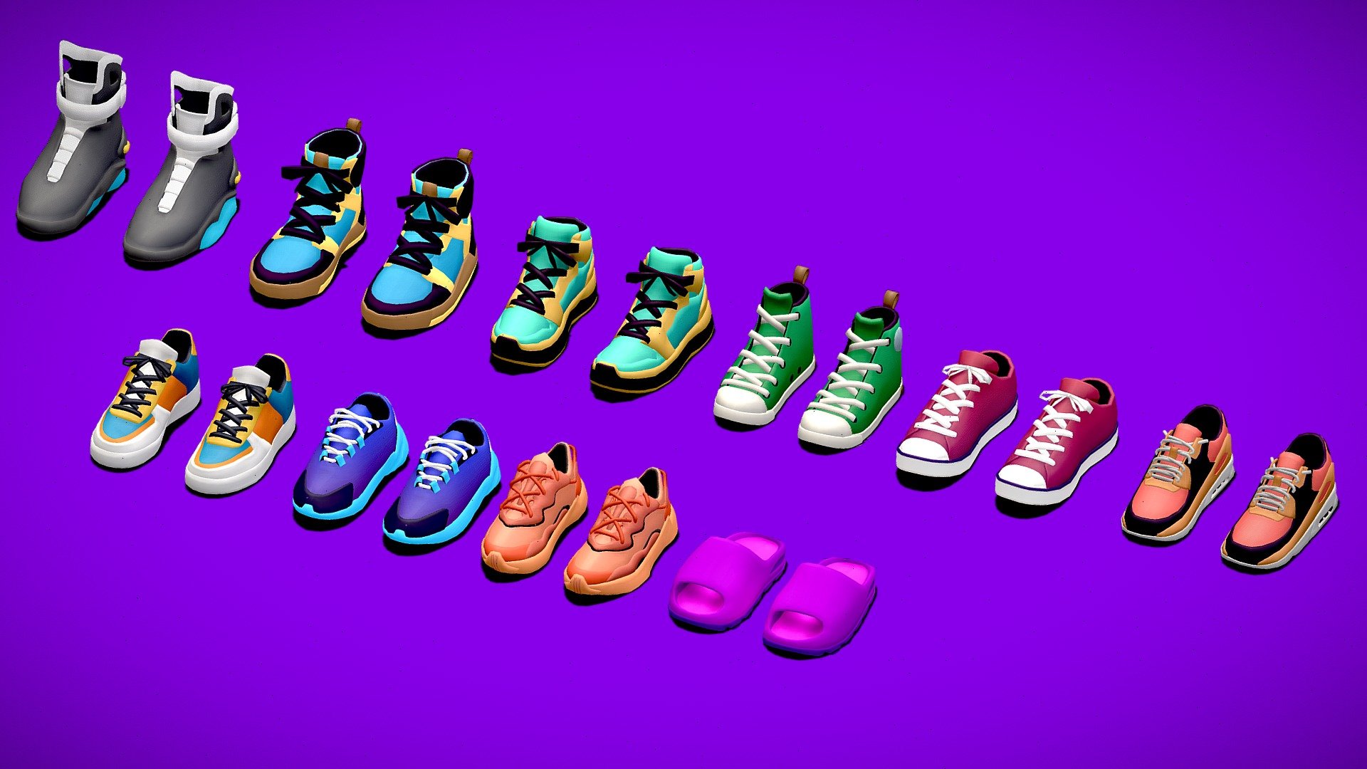 Sneakers-Games-Package - 3D model by Look Games (@mustafakasap0 ...