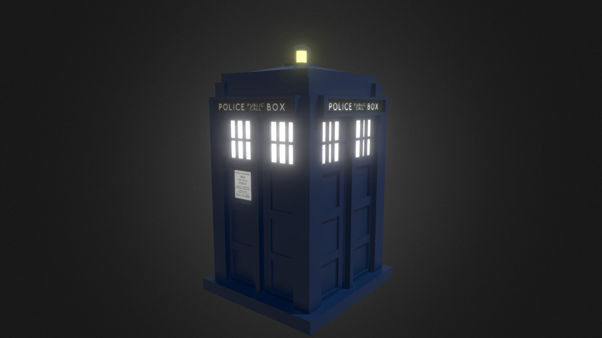 2005-2010 police box - 3D model by AJW117 [ce83f30] - Sketchfab
