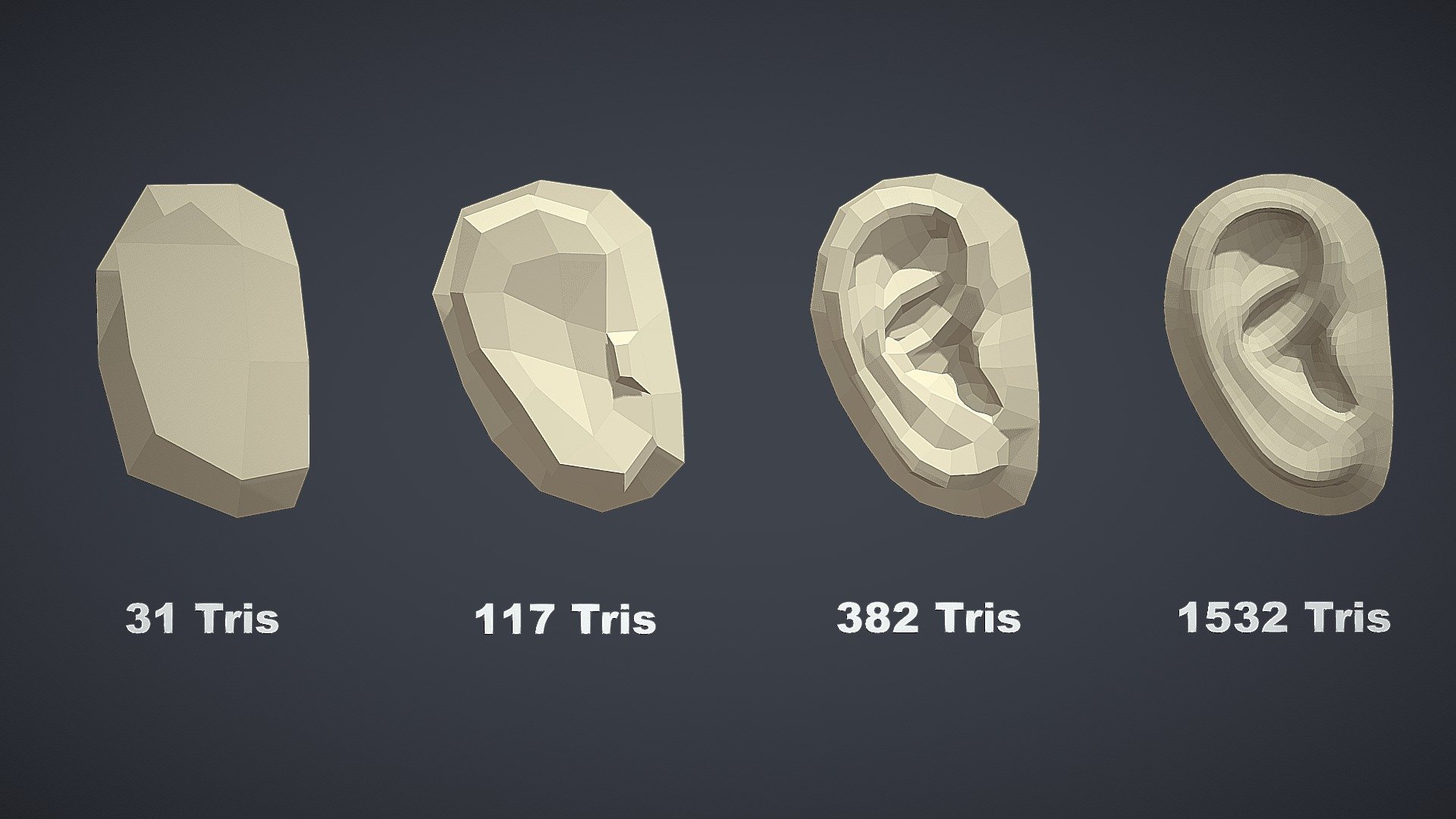 Free Pack - Ears - Download Free 3D model by PolyOne Studio (@polyone ...