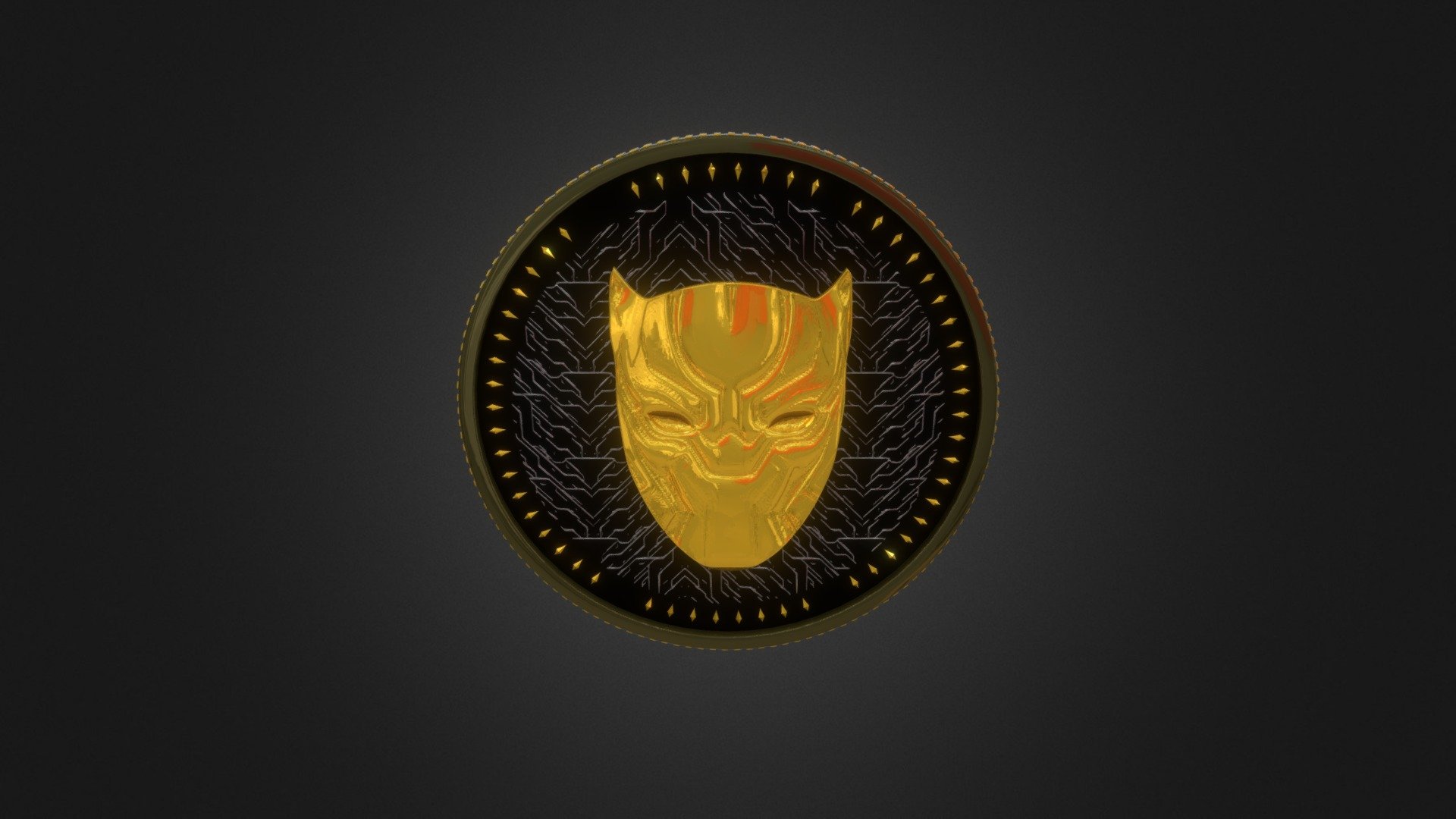 Black Panther Digital Coin | Wakanda Forever - 3D model by Nofil.Khan [ce90f72] - Sketchfab
