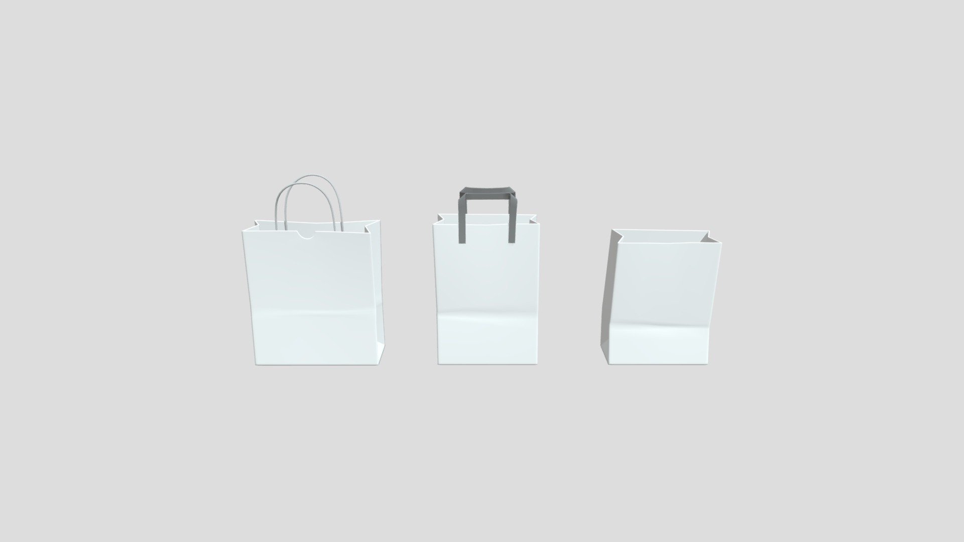 Paper_bag_set - 3D model by 982274065 [ce91c45] - Sketchfab