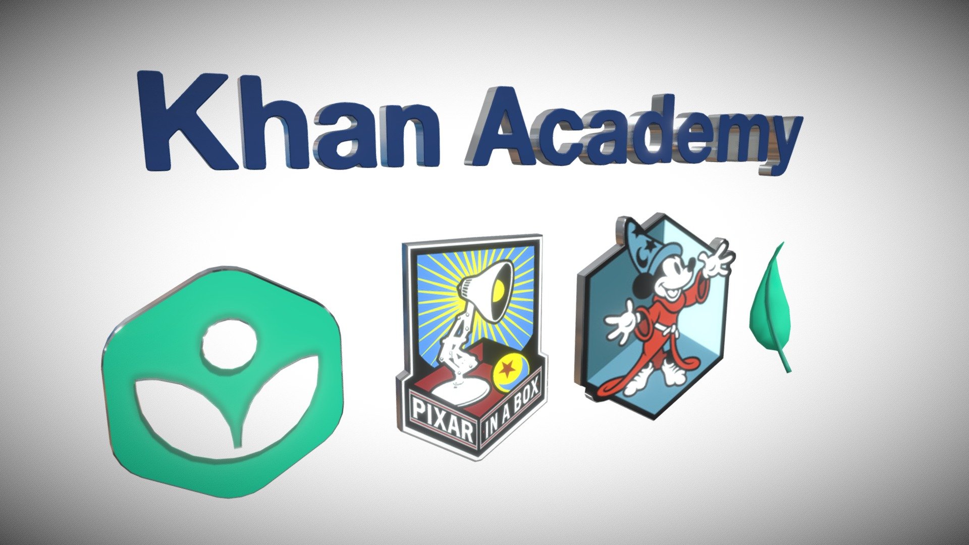 Khan Academy - Logotipo 3D Aprenda Programar - Download Free 3D model ...