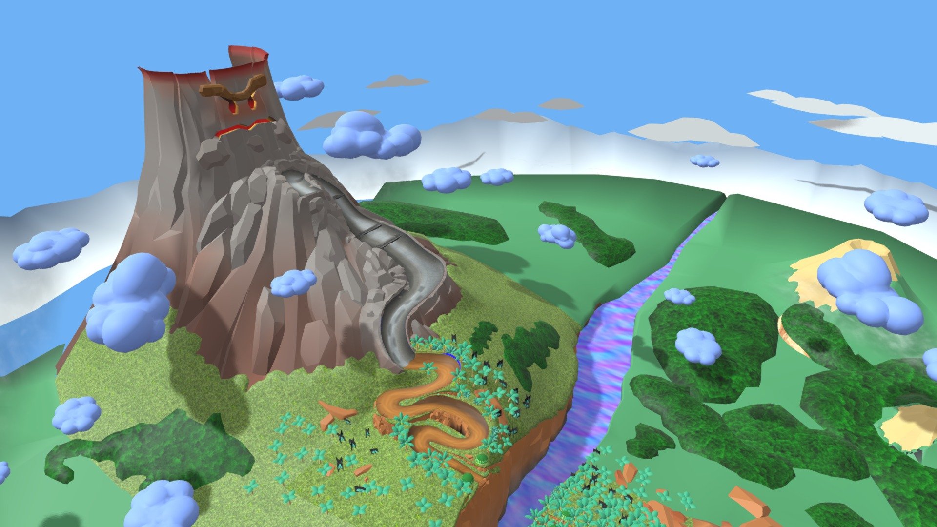 Mario Kart 8 Deluxe - GCN DK Mountain - Download Free 3D model by H ...