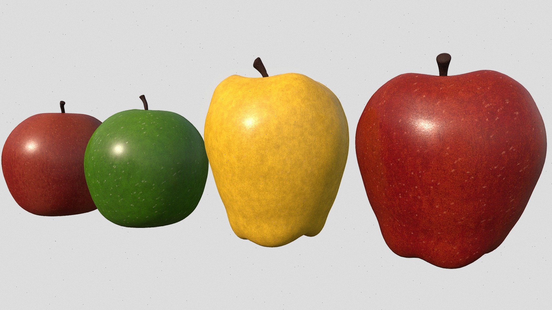 Low-Poly Photorealistic Apples - Download Free 3D model by Bim44 ...