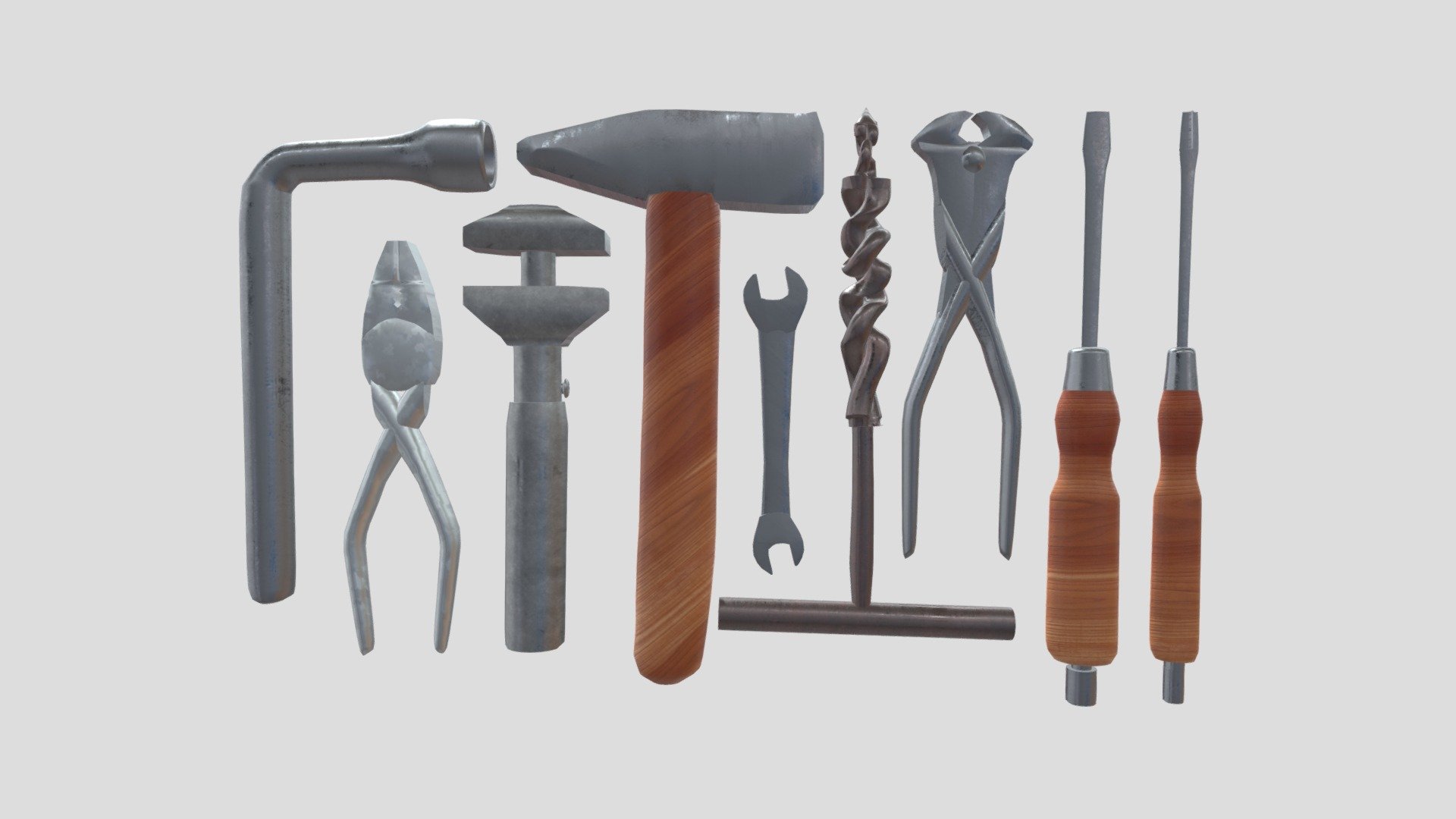 Old Tools - 3D model by Fotell [ce9b788] - Sketchfab