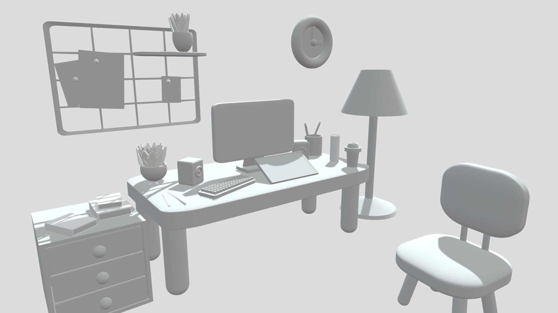 Isometric Scene 1: Office - 3D model by metaphorps [ce9e379] - Sketchfab