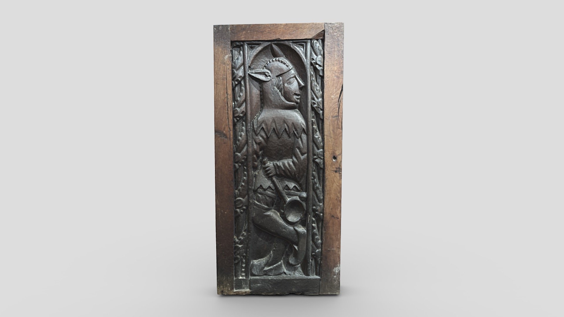 Mummer - medieval bench-end, St Levan Church - 3D model by Tom Goskar ...