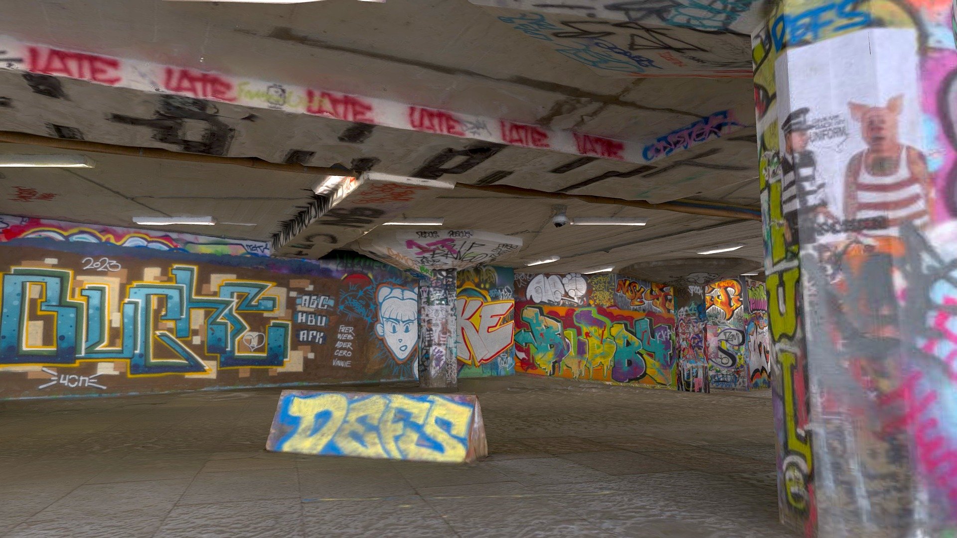 Southbank Skate Park Graffiti - Download Free 3D model by Mike Caronna ...