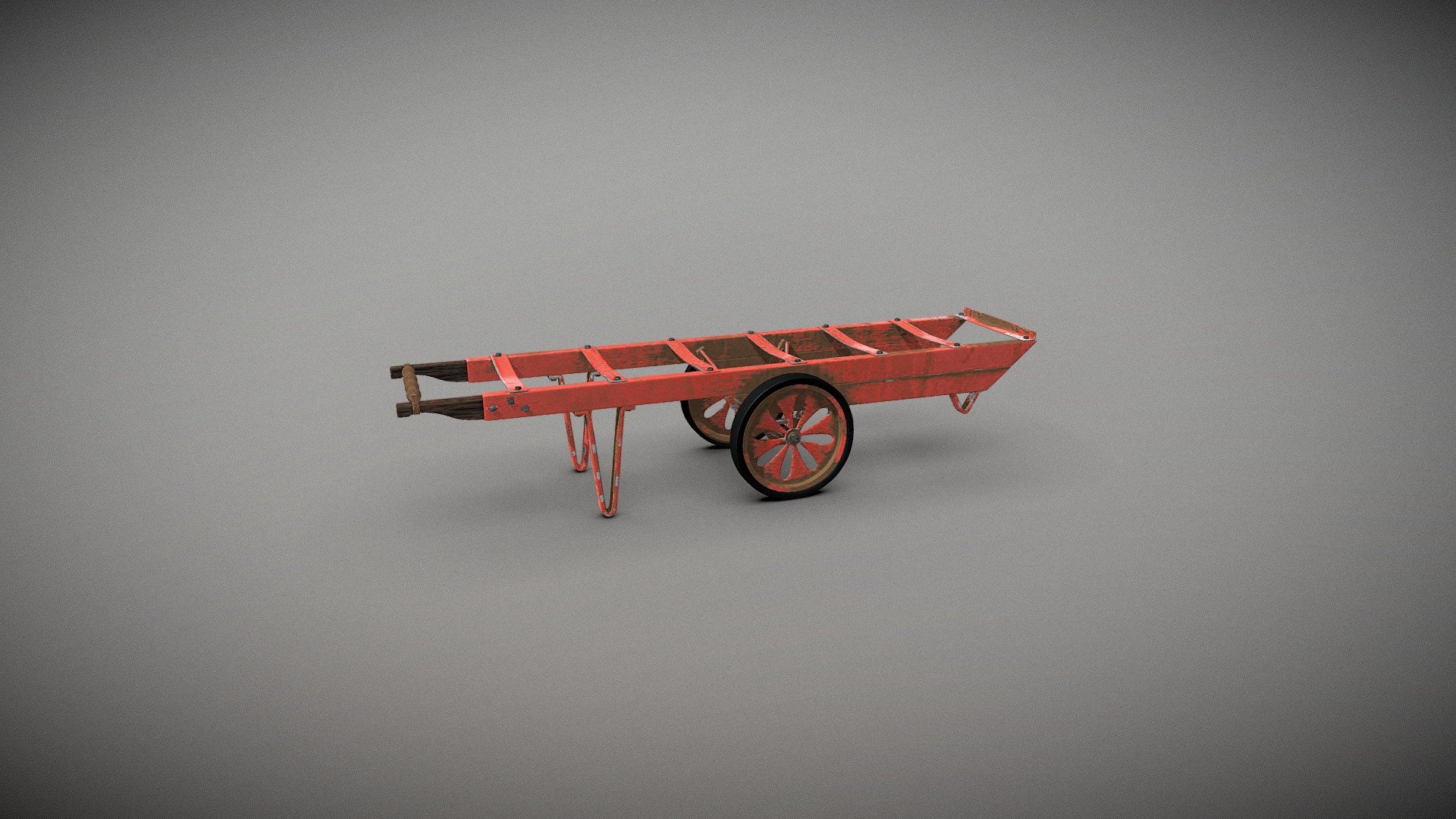 Thela Gari | Pulled Cargo 3D Model - 3D model by bhsovon [cea7e74 ...