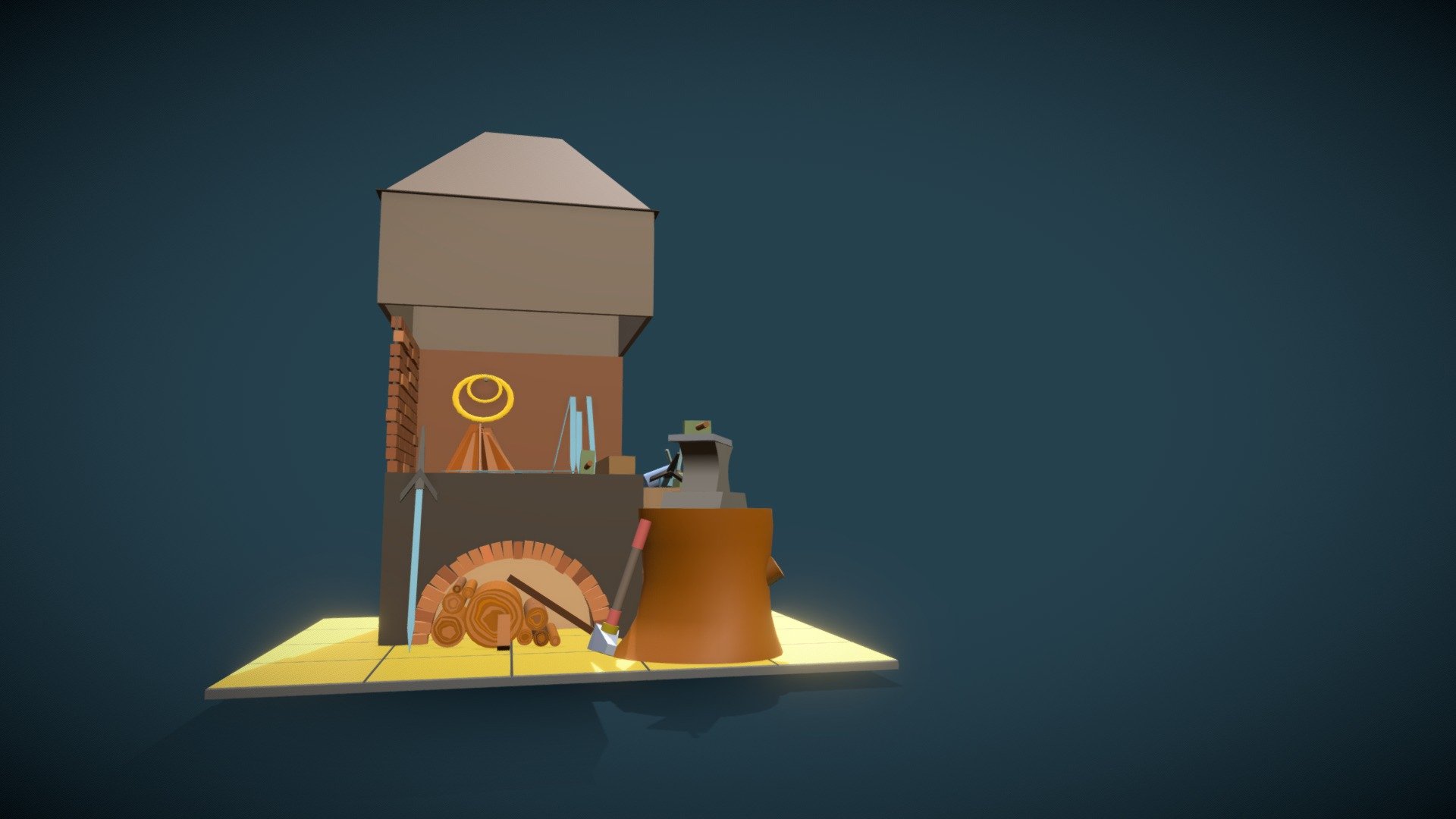 blacksmith shop - 3D model by semchenkoveg_egor [ceaa28a] - Sketchfab