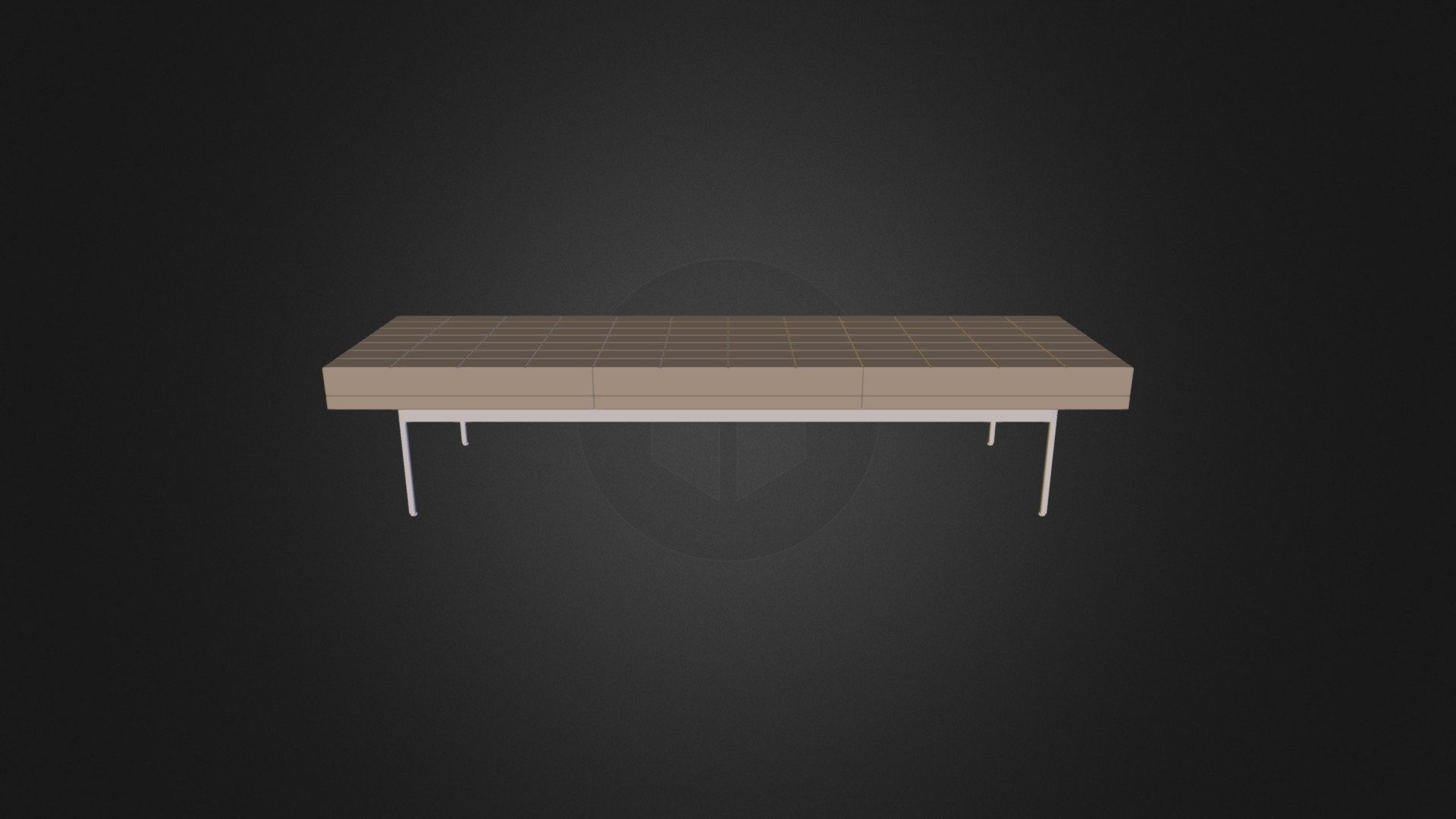 Tuxedo Museum Bench - 3D model by Herman Miller, Inc. (@hermanmiller ...