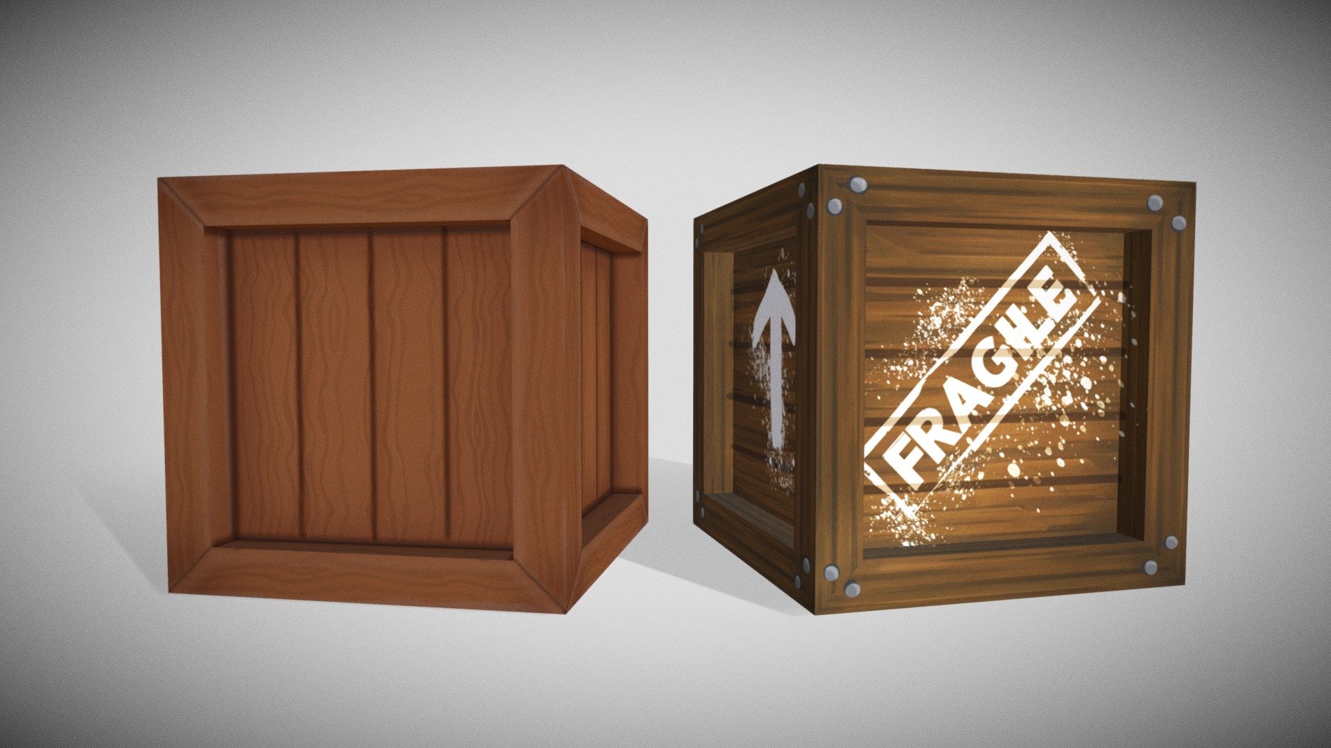 Realistic and Stylized Crate - 3D model by Amy Jones (@ajones1 ...