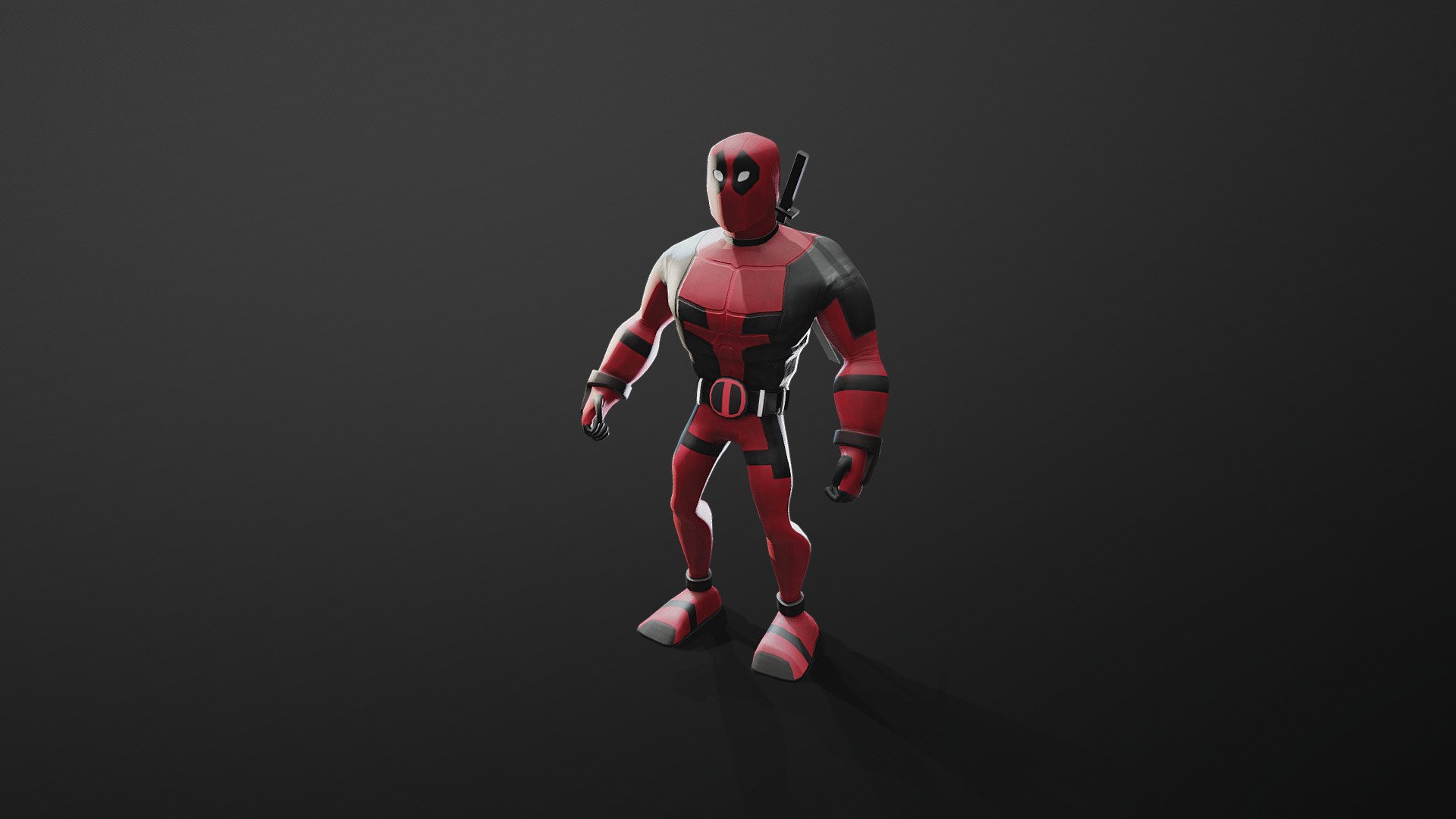Deadpool Cartoon Style - Download Free 3D model by Hallebarde [ceb2f89 ...