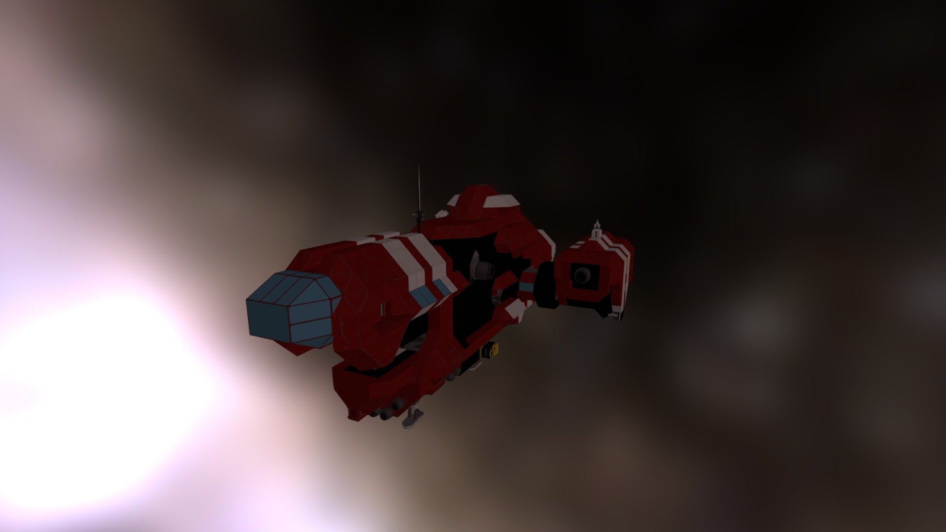 Large Red Ship - 3D model by oscarf02 [ceb4b80] - Sketchfab