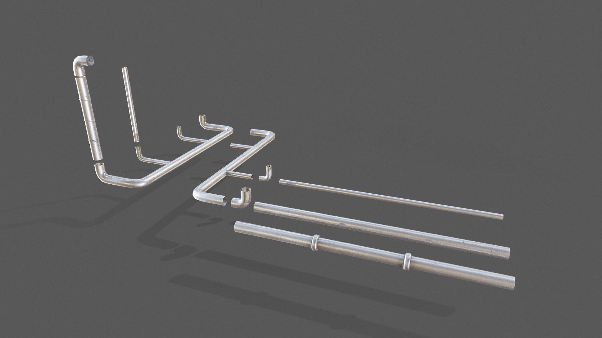 Steel pipes - Buy Royalty Free 3D model by Sousinho [ceb8895 ...