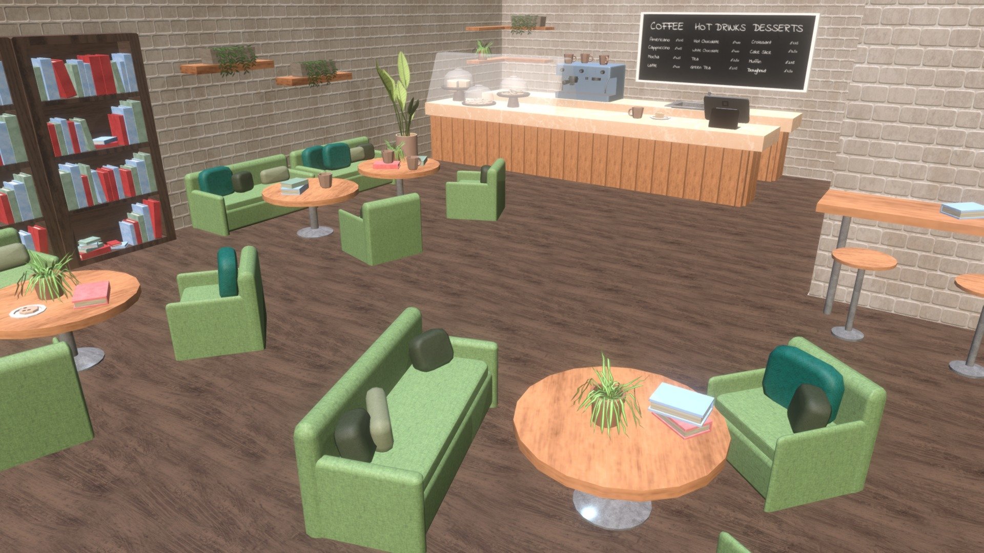 Cosy Cafe - 3D model by amy (@amccombe1) [ceba82d] - Sketchfab