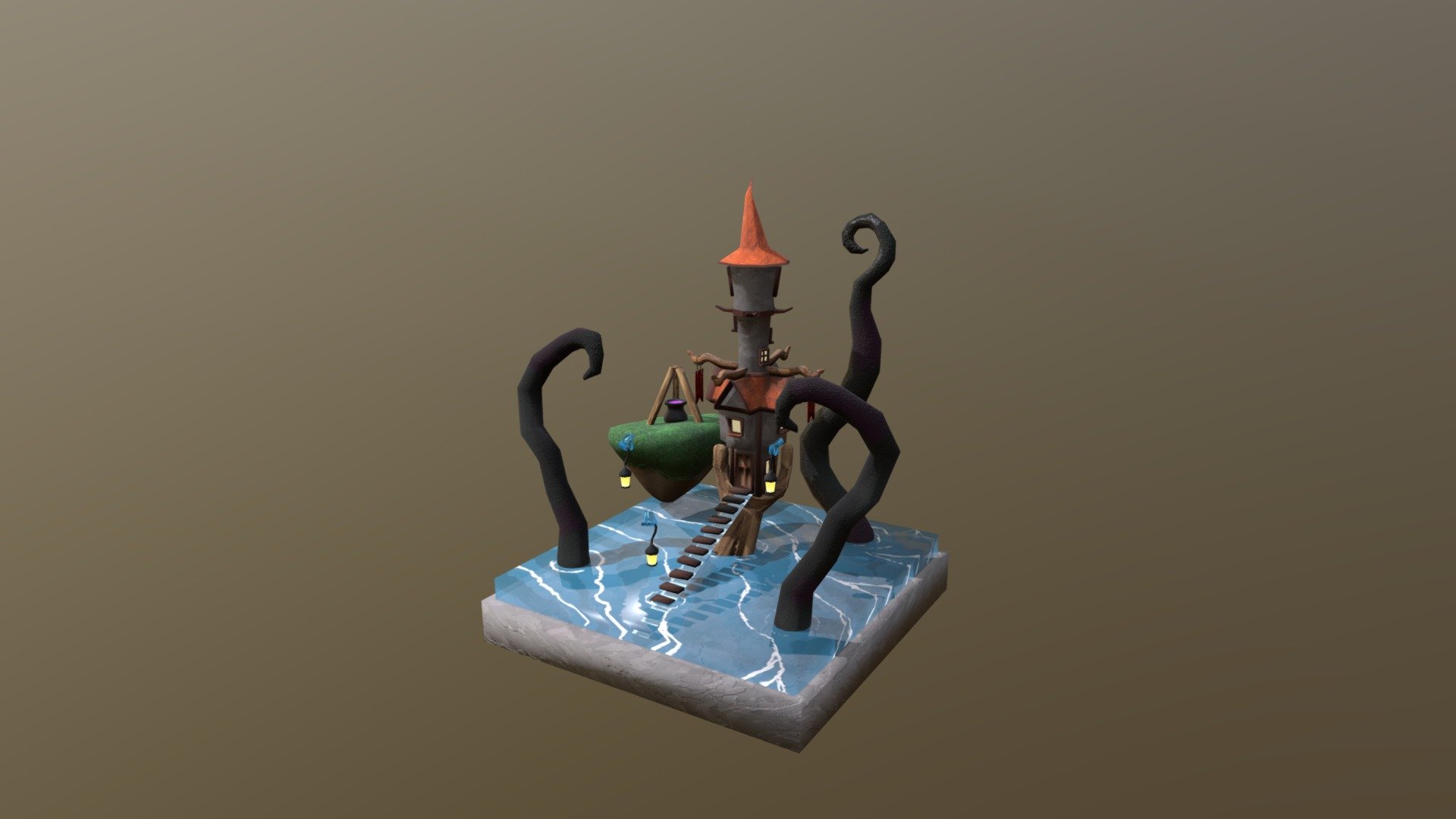 Wizard house - 3D model by Bekken [cebce09] - Sketchfab