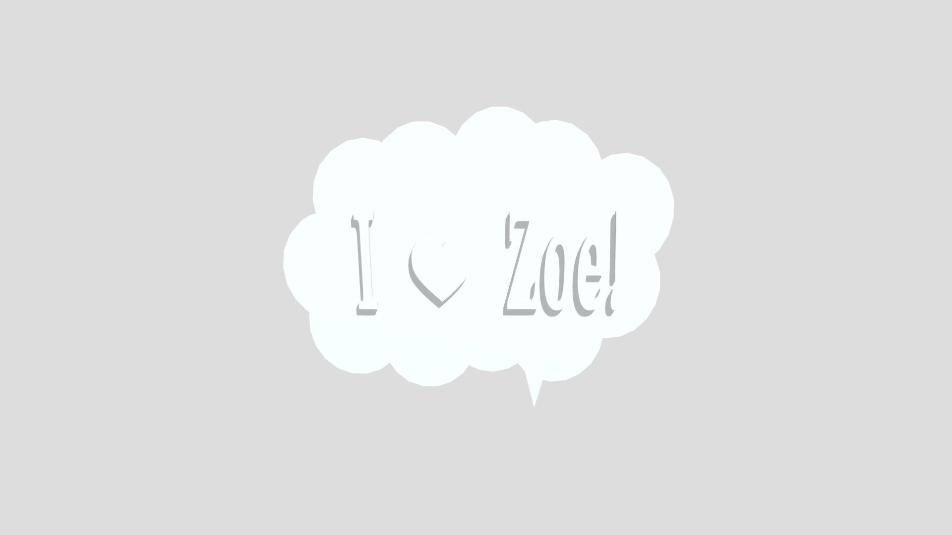 I Heart Zoe - Download Free 3D model by cfrehlich [cebeb6b] - Sketchfab