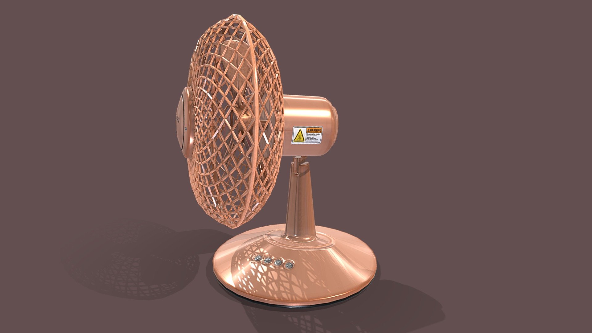 Desk fan - animated (copper) - Buy Royalty Free 3D model by Sousinho ...