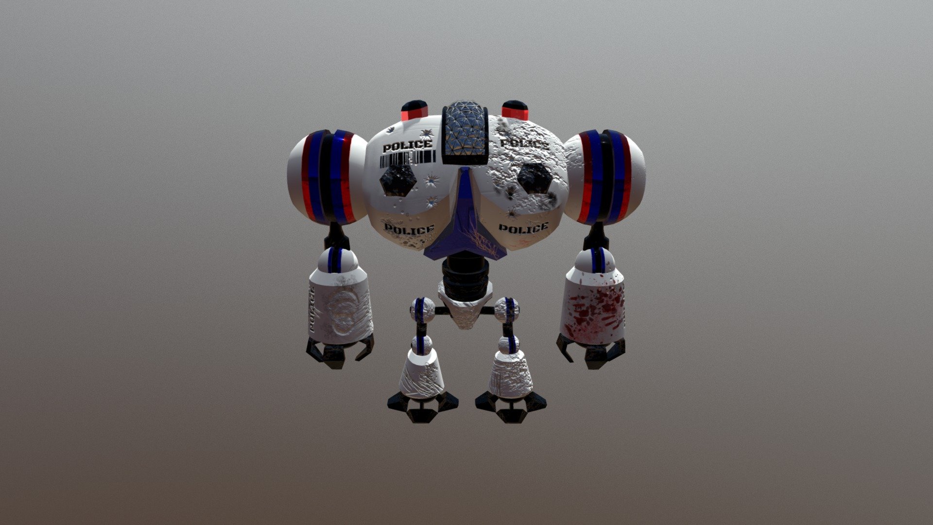 Police Bot V2. - 3D model by Cosmic Rygard (@RileyGardiner) [cec9a65 ...