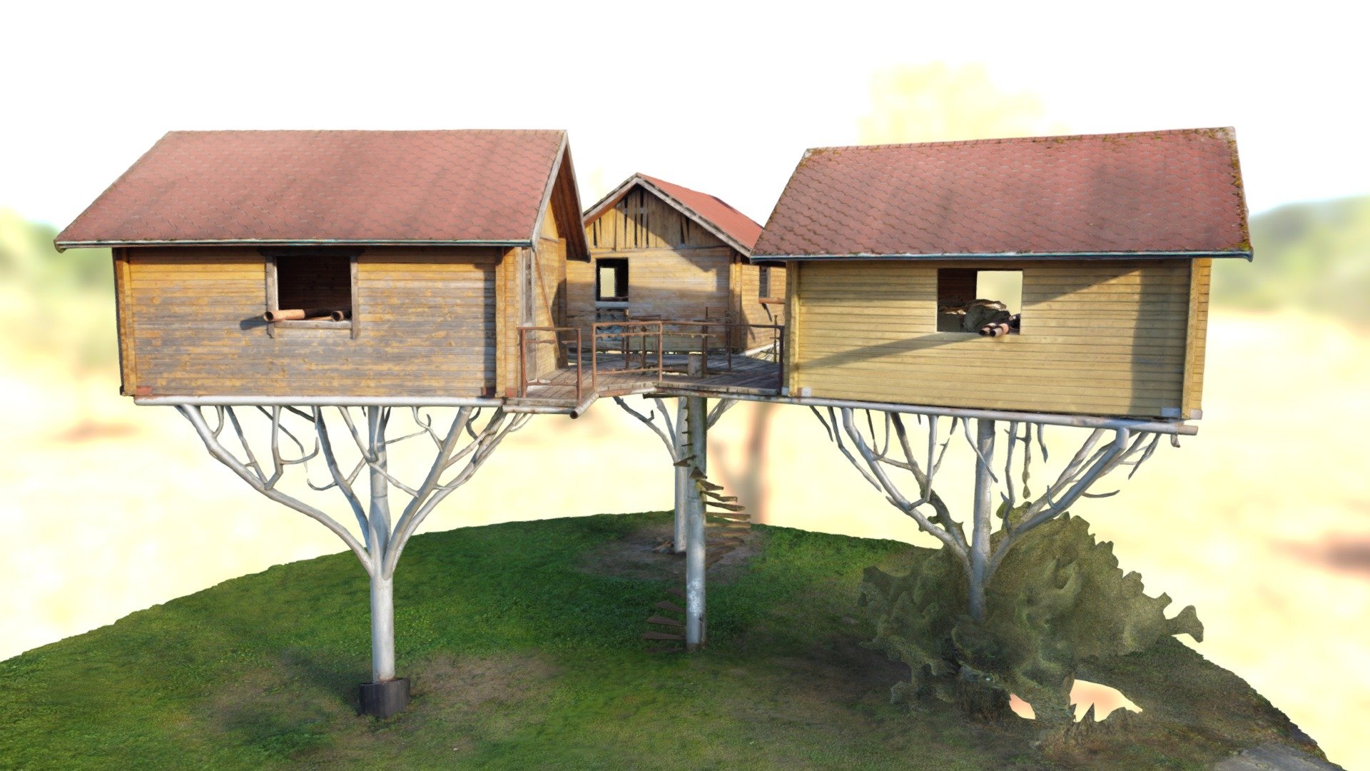 Three Tree Houses - Buy Royalty Free 3D model by Abandoned Scans ...
