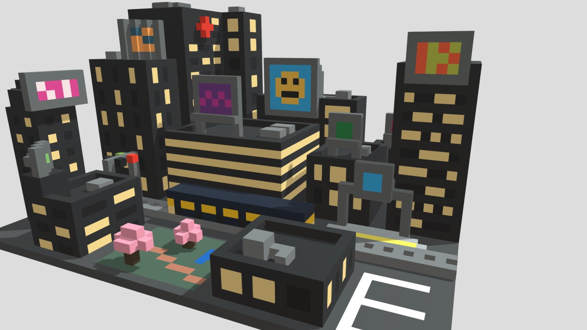 Modern Mini City - 3D model by sergeantslender23 [ced2680] - Sketchfab