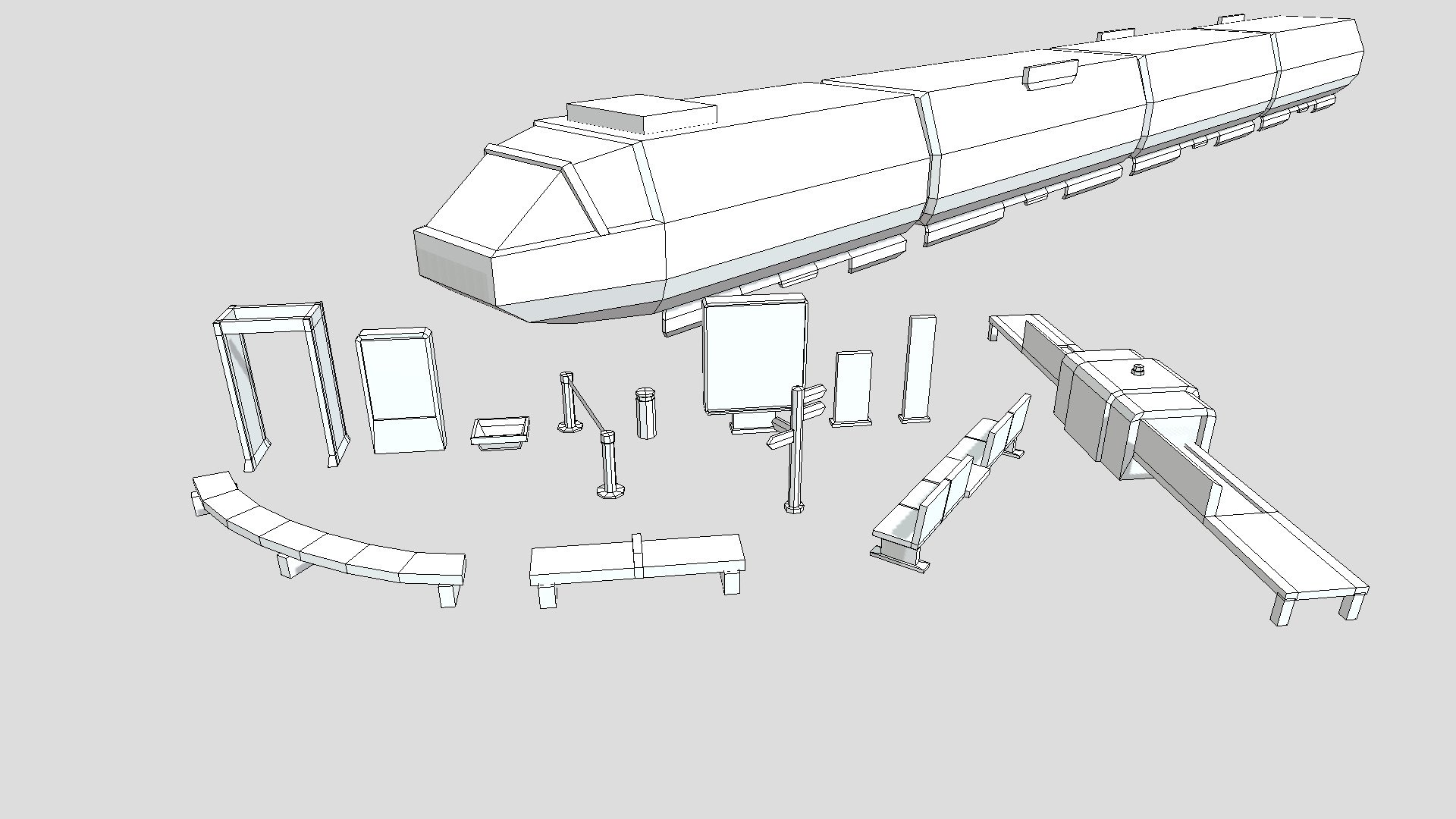 Hub Level: Train Station Props - 3D model by albvasper [ced2881 ...