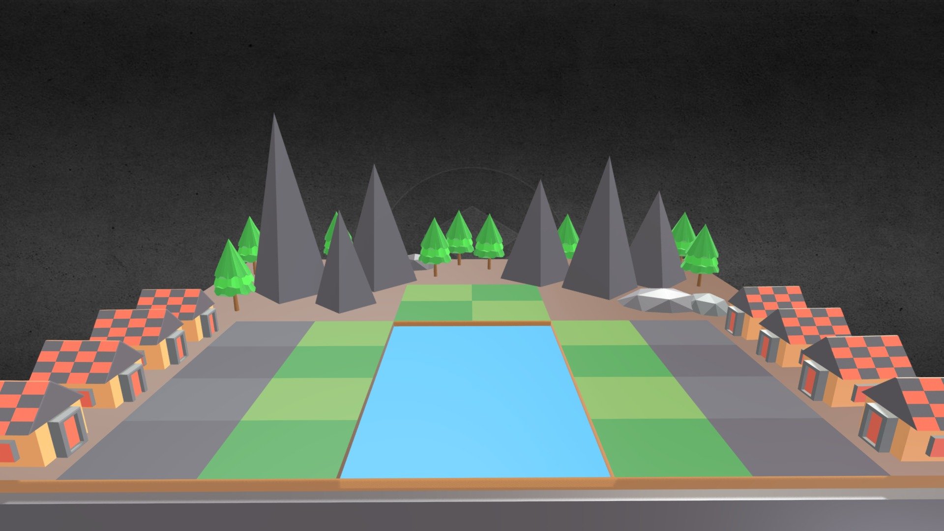 Small Town - Download Free 3D model by pamruta [ced3283] - Sketchfab